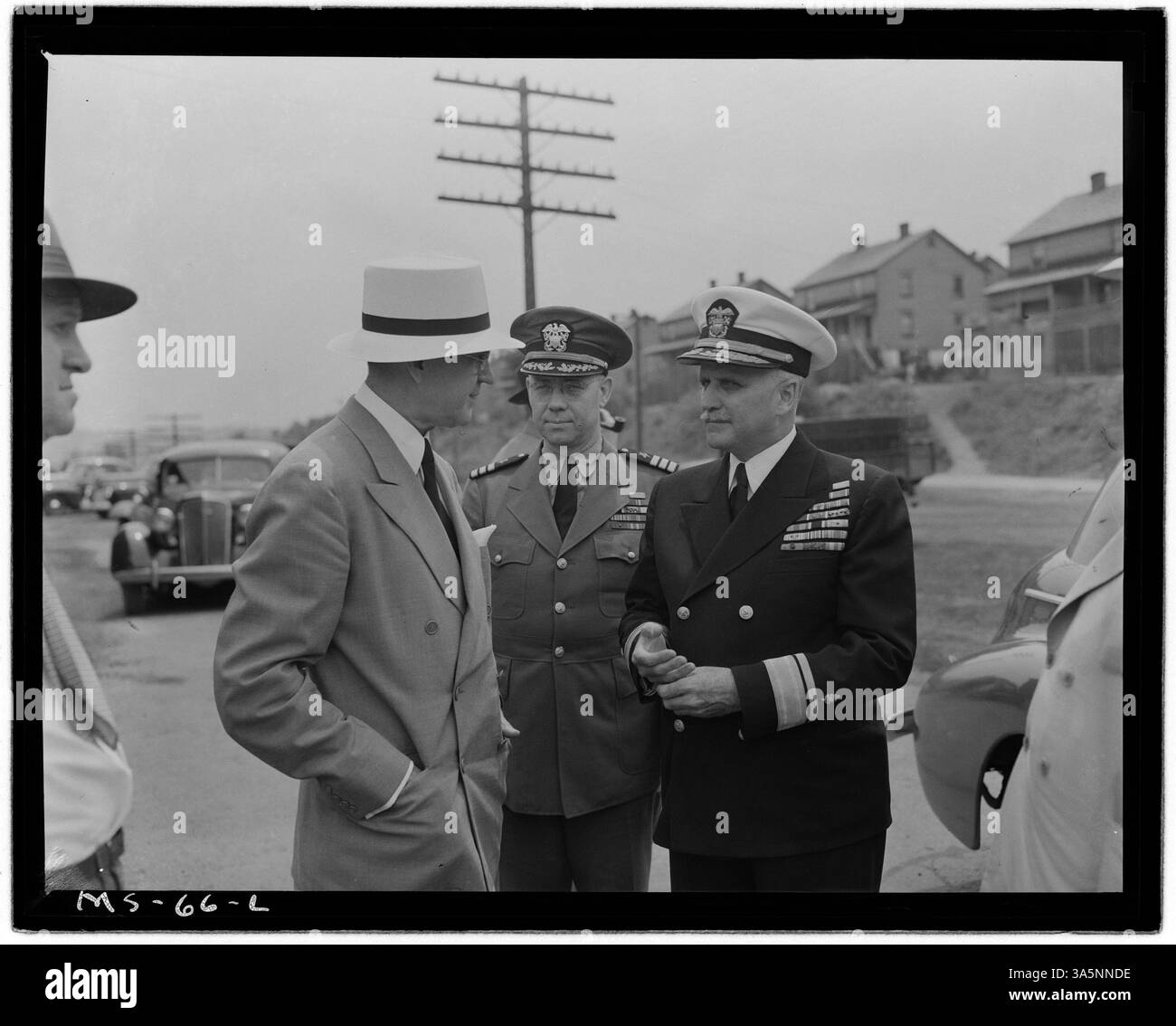 Rear Admiral Joel T. Boone talks with Dr. H. C. Wagner, Chief Surgeon ...