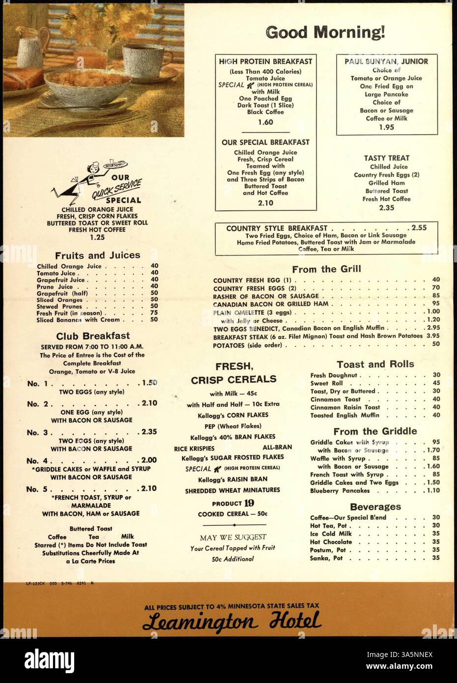 The Leamington Hotel's breakfast menu includes a wide selection of ...