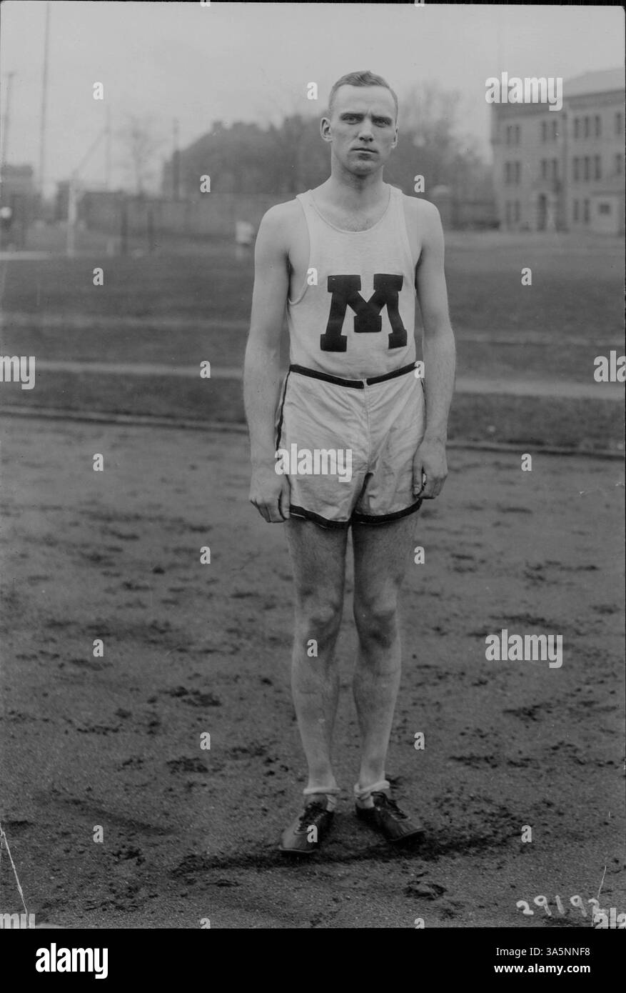 Frank McNally, a member of the University of Minnesota track and field ...