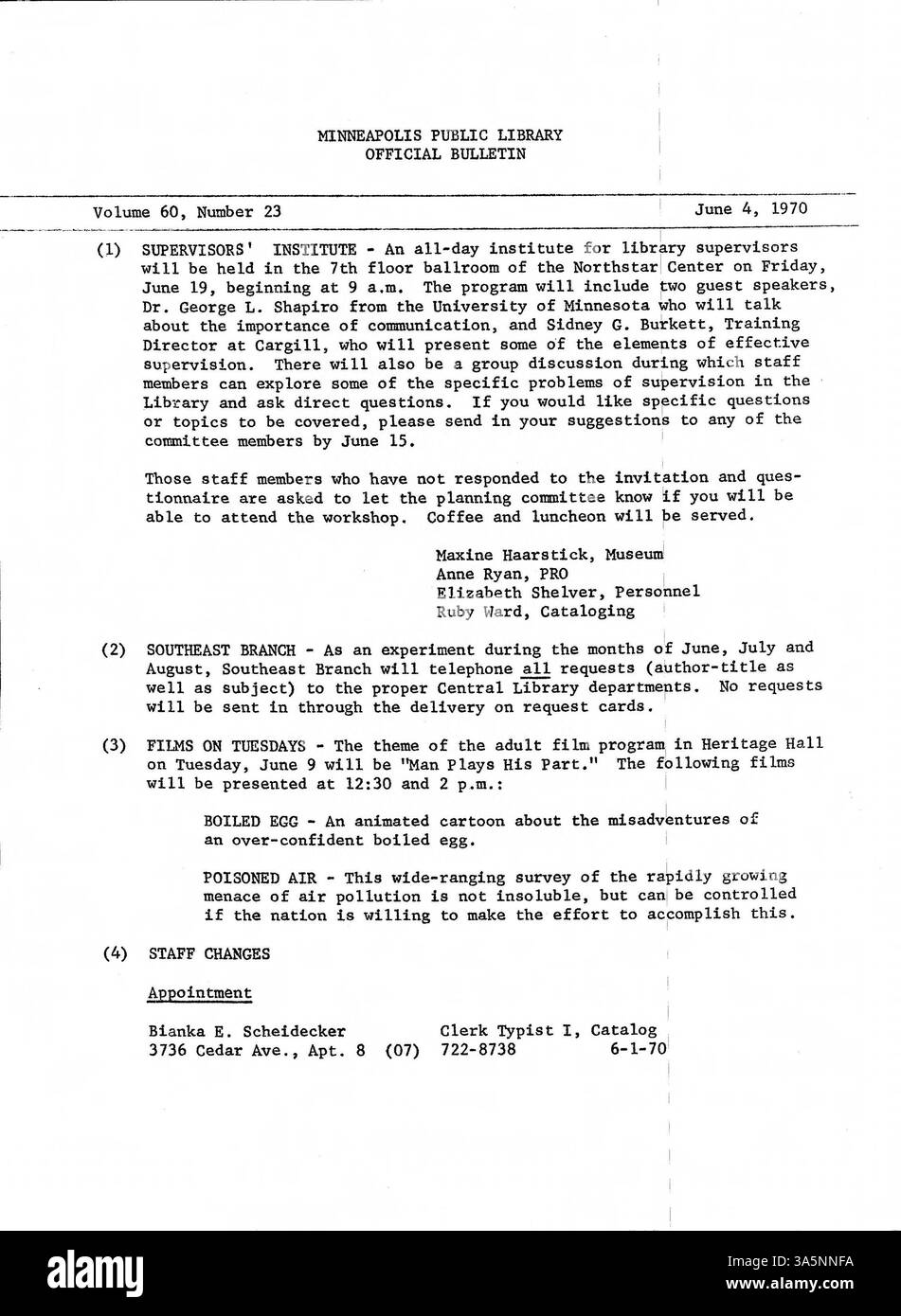 The Minneapolis Public Library 1970 bulletin provides Hennepin County ...