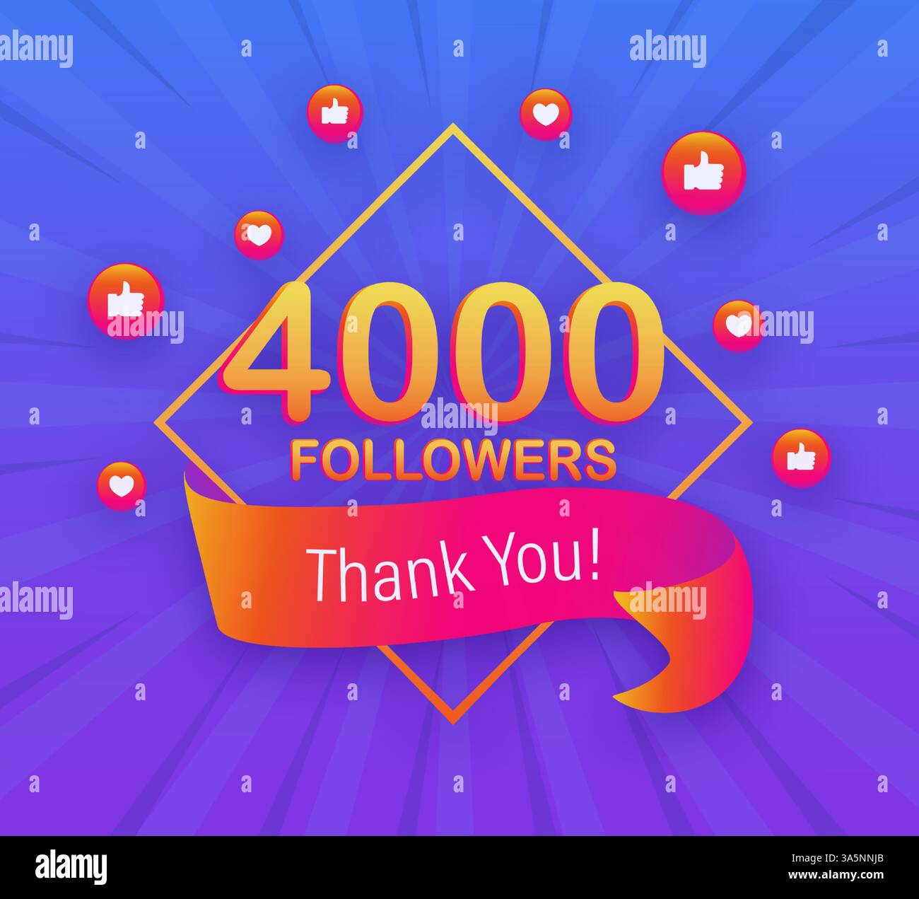 4000 followers, Thank You, social sites post. Thank you followers ...