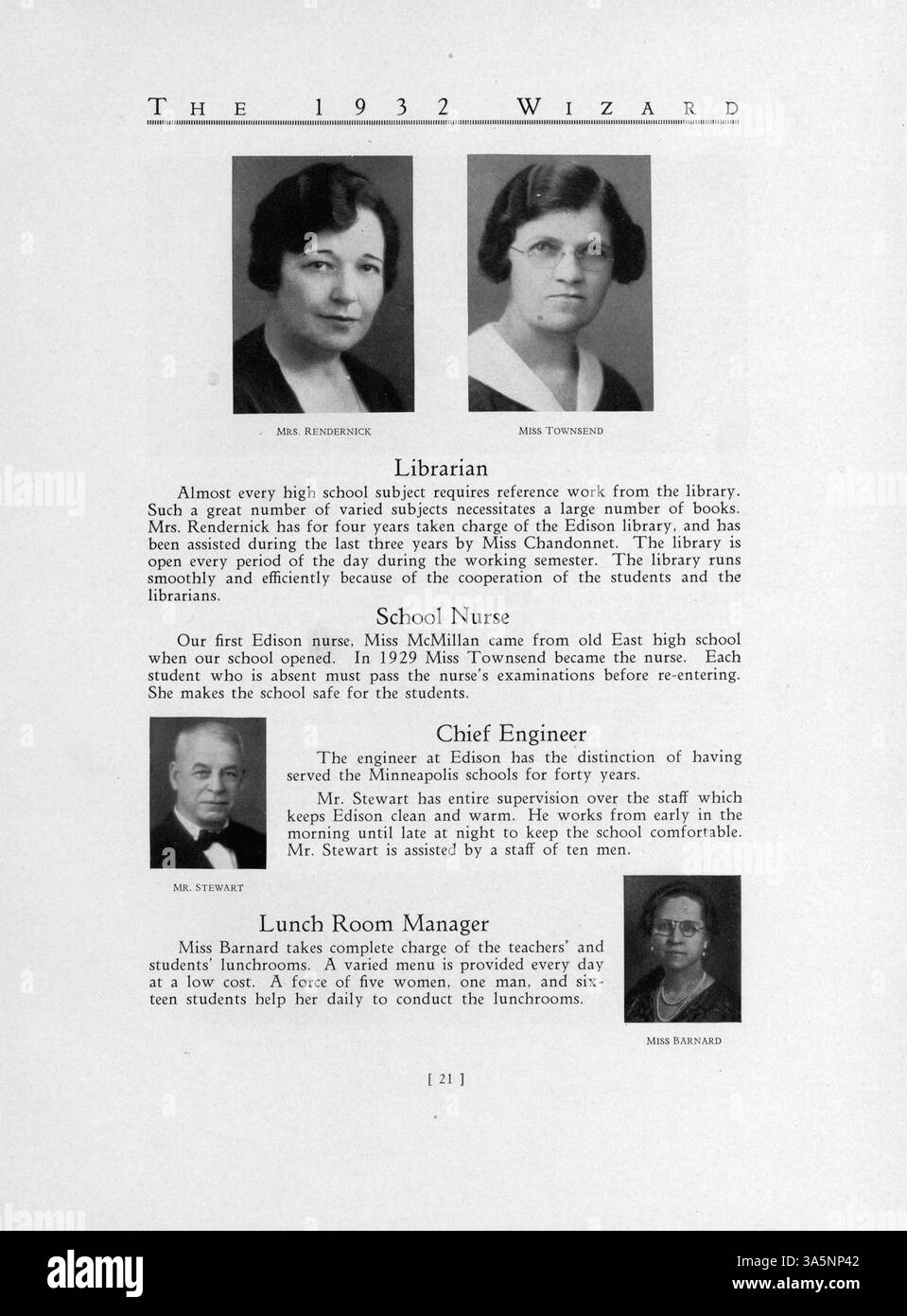 The 1932 'Wizard' yearbook from Edison High School provides a detailed ...