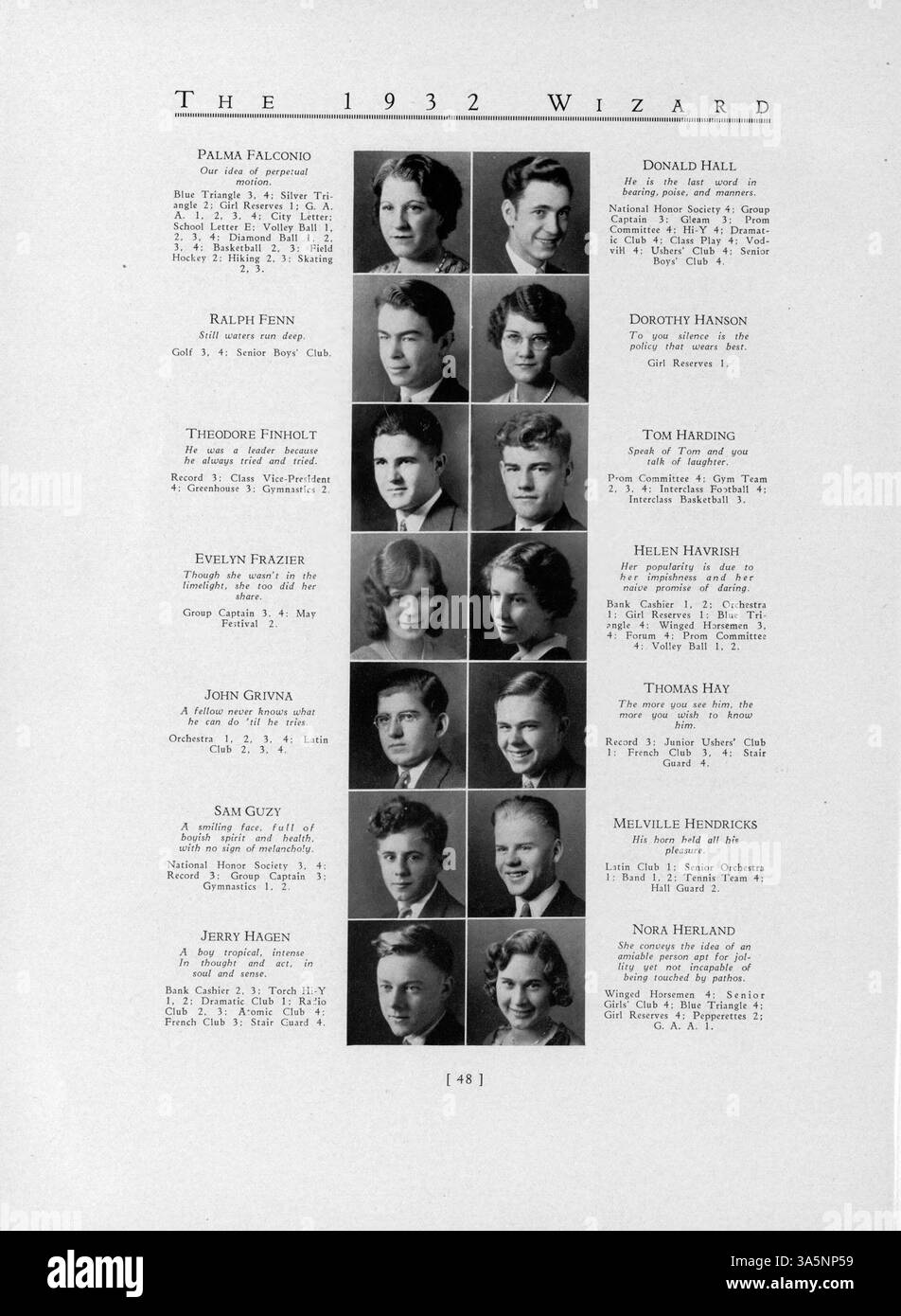 Capturing student life during the 1931 1932 school year hi-res stock ...