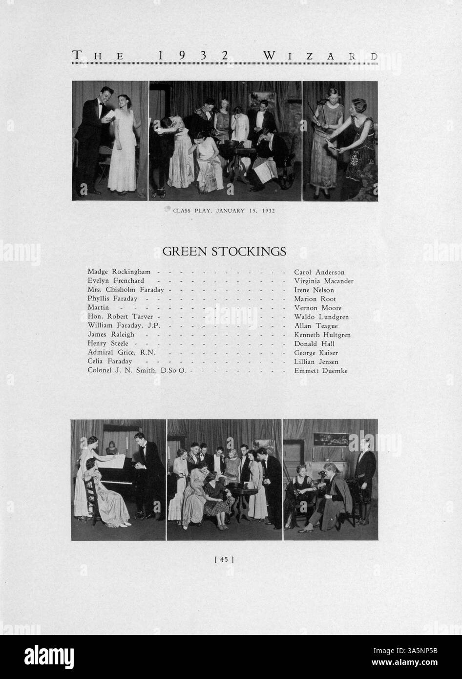 The 1932 edition of the Wizard yearbook from Edison High School offers ...