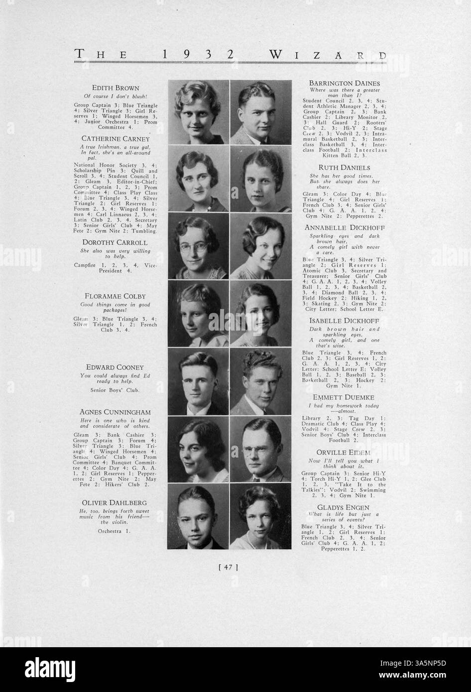 This 1932 edition of the Wizard yearbook captures the important moments ...