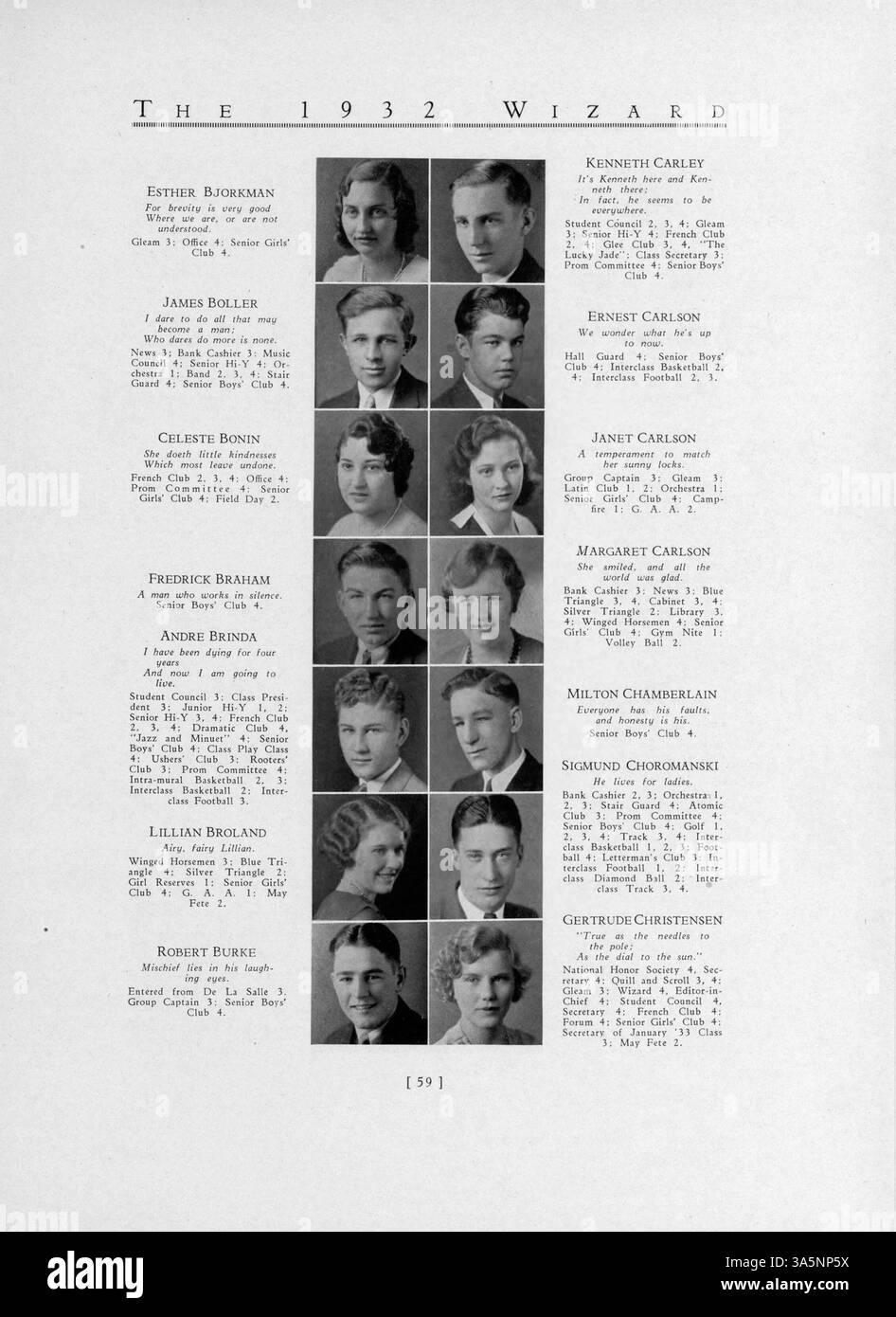 The 'Wizard' yearbook from Edison High School, published in 1932 ...