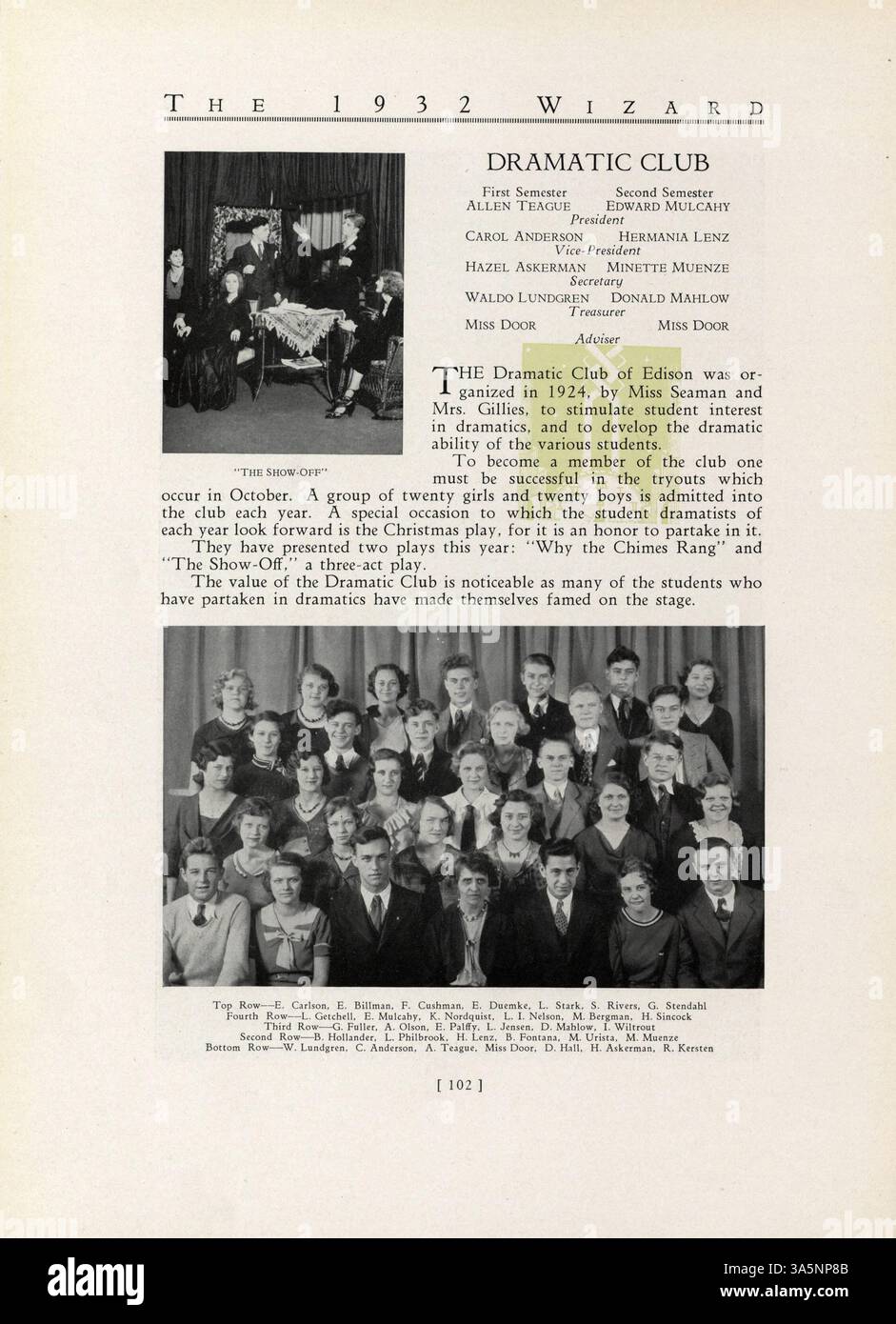 The 'Wizard' yearbook from Edison High School (1932) offers a look at ...