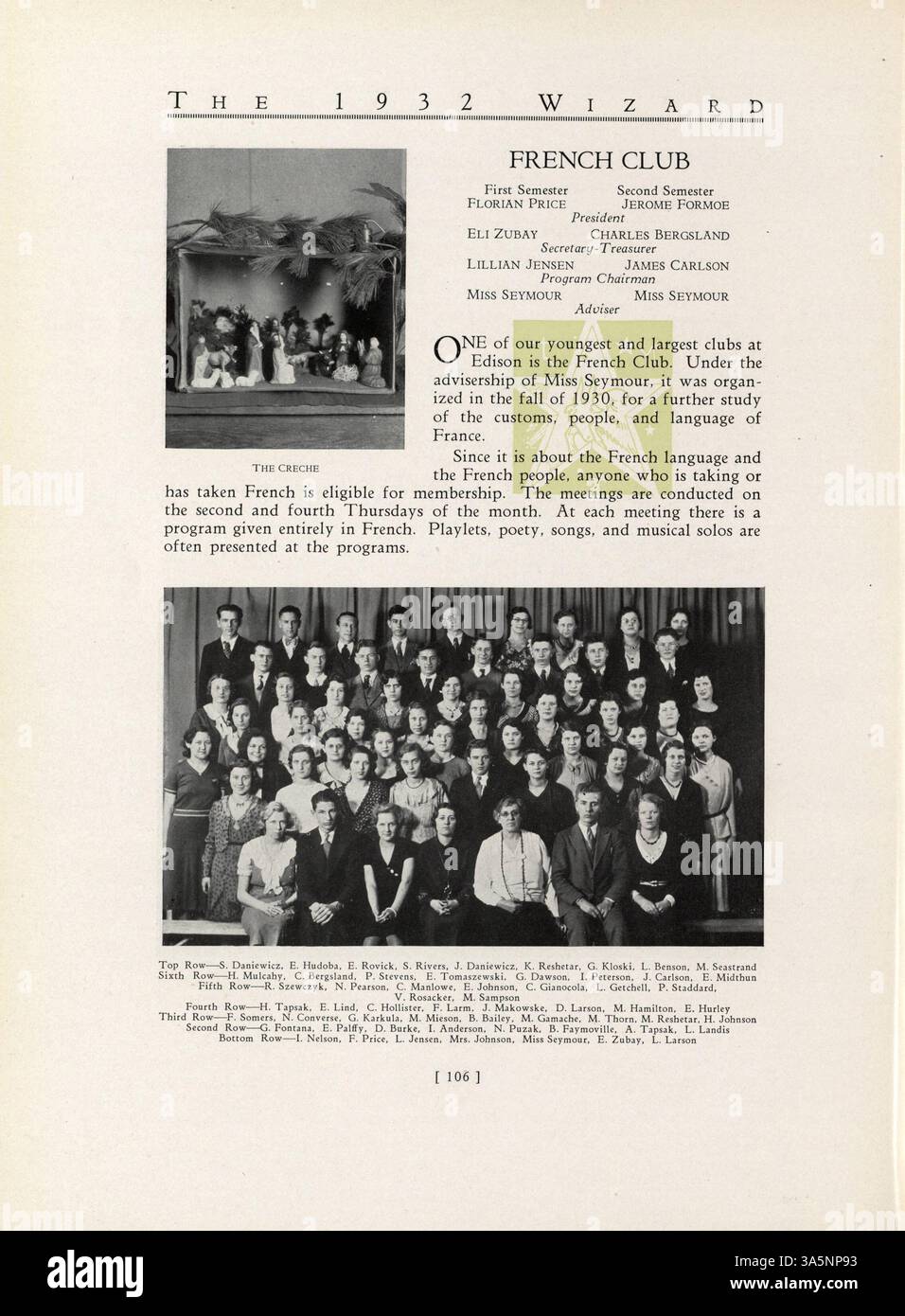The 1932 'Wizard' yearbook from Edison High School captures important ...