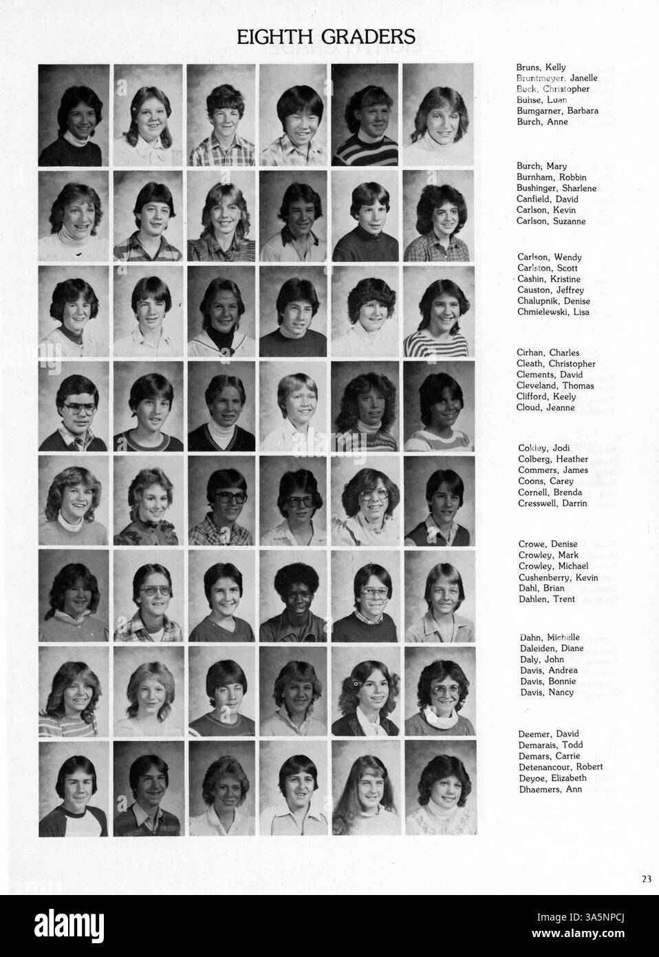 This 1983 yearbook from North View Junior High records student and ...
