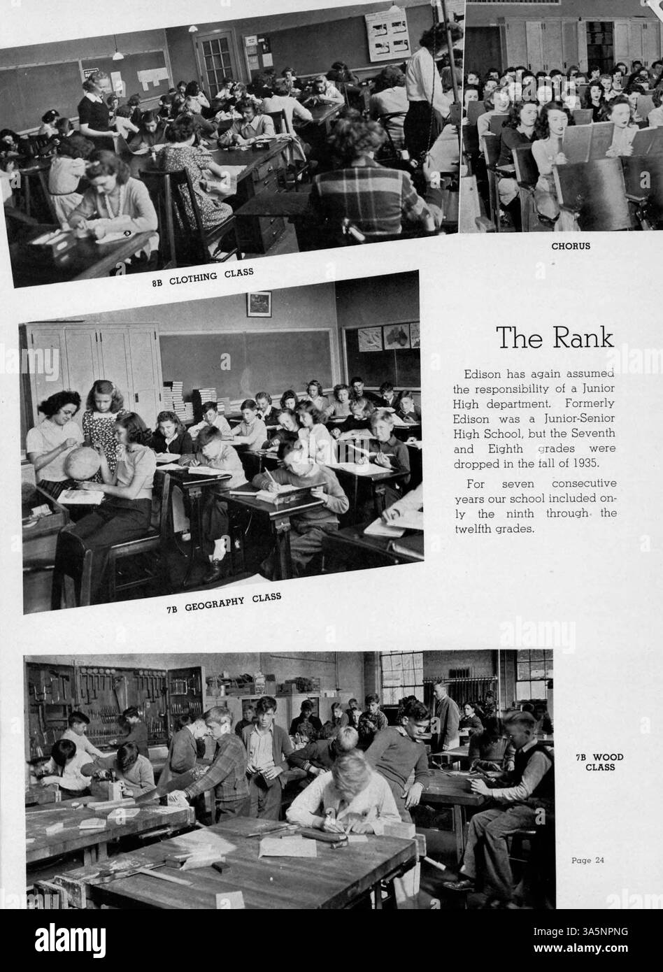 The Edison 1943 yearbook features photos and descriptions of students ...