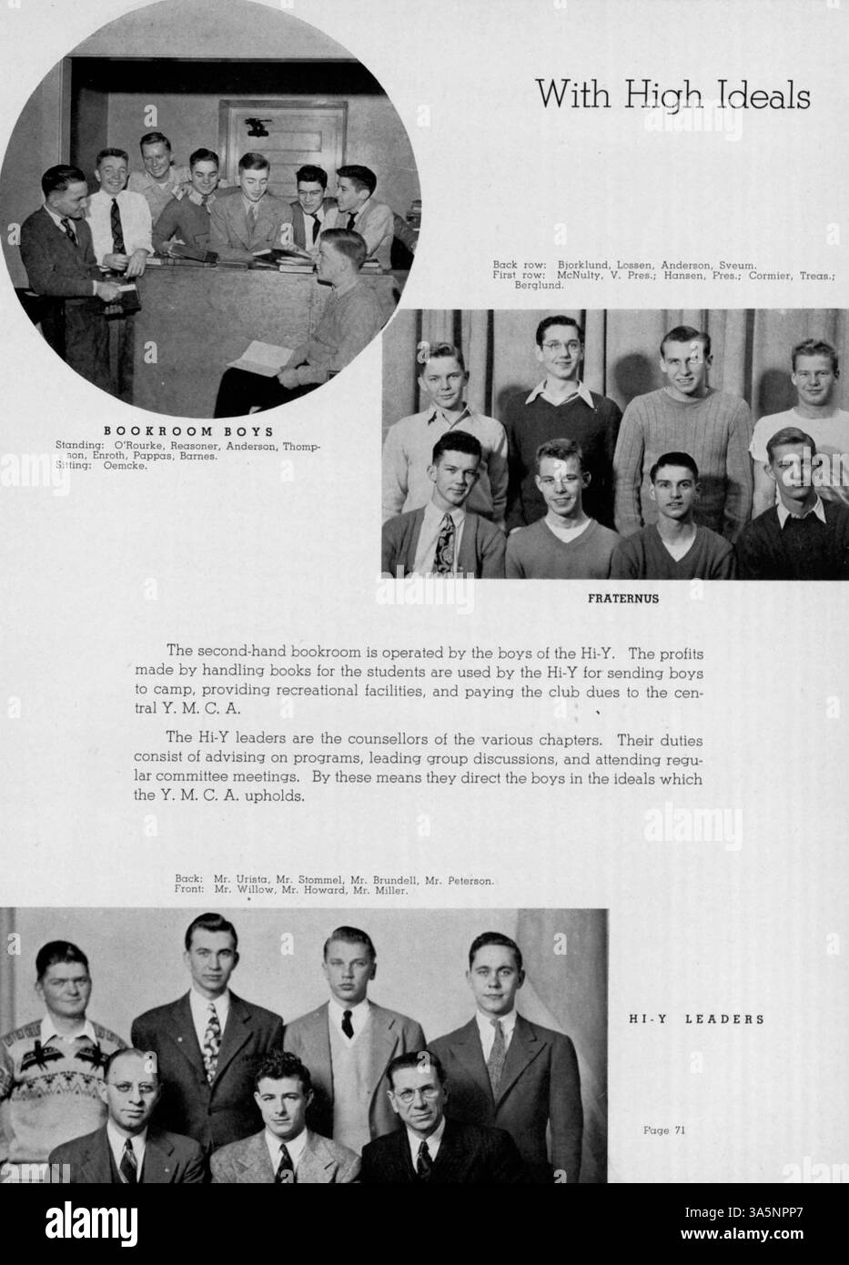 The 'Wizard' yearbook from Edison High School, 1943, offers a detailed ...