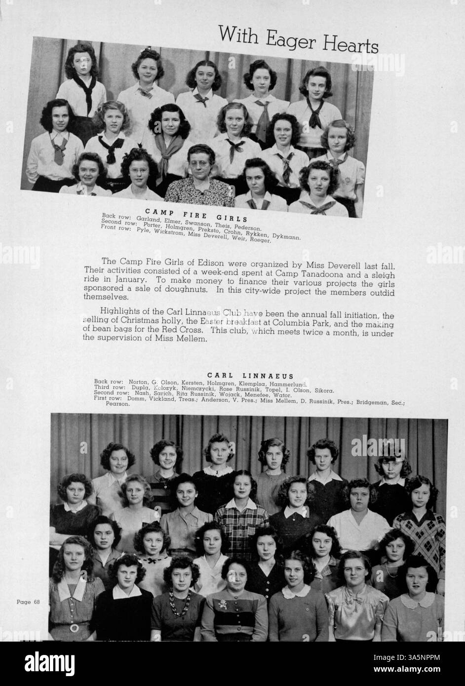 The 'Wizard' yearbook from Edison High School (1943) documents the 1942 ...