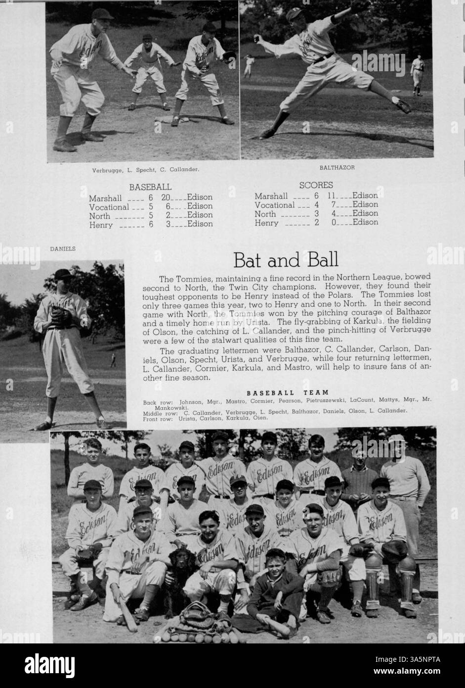 This 1943 'Wizard' yearbook from Edison High School highlights the key ...