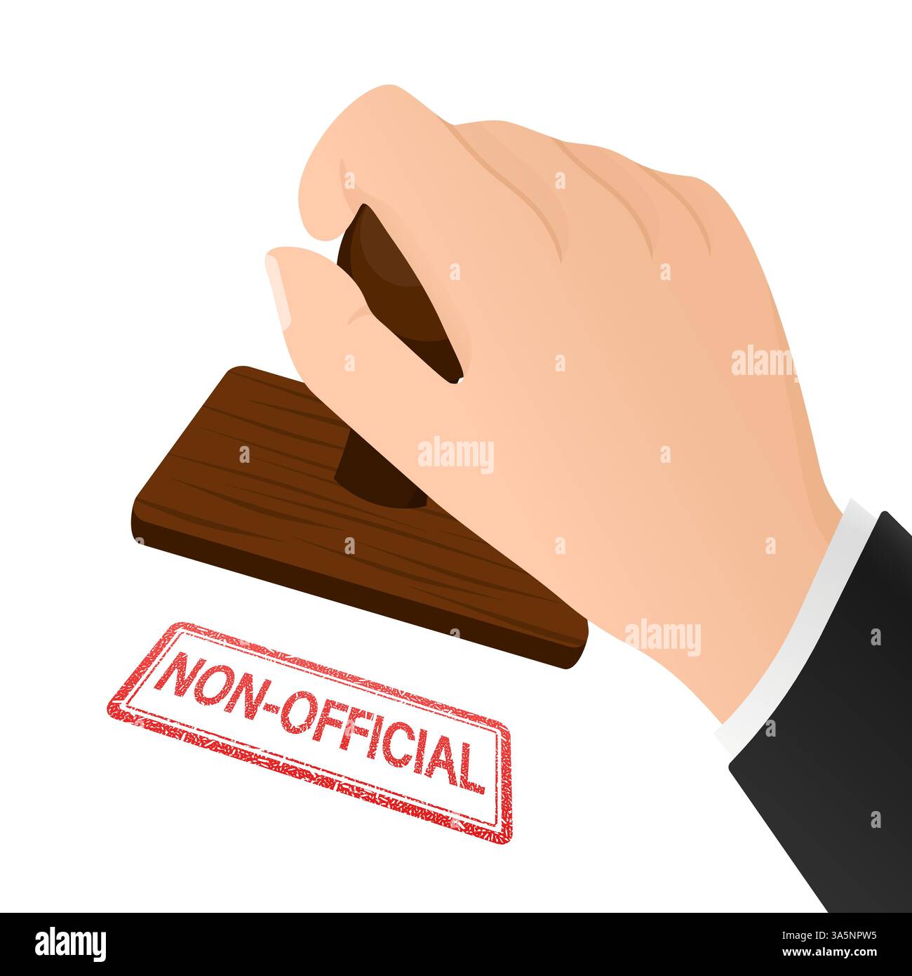 Non- official red stamp on white background. Red pattern. Isolated ...