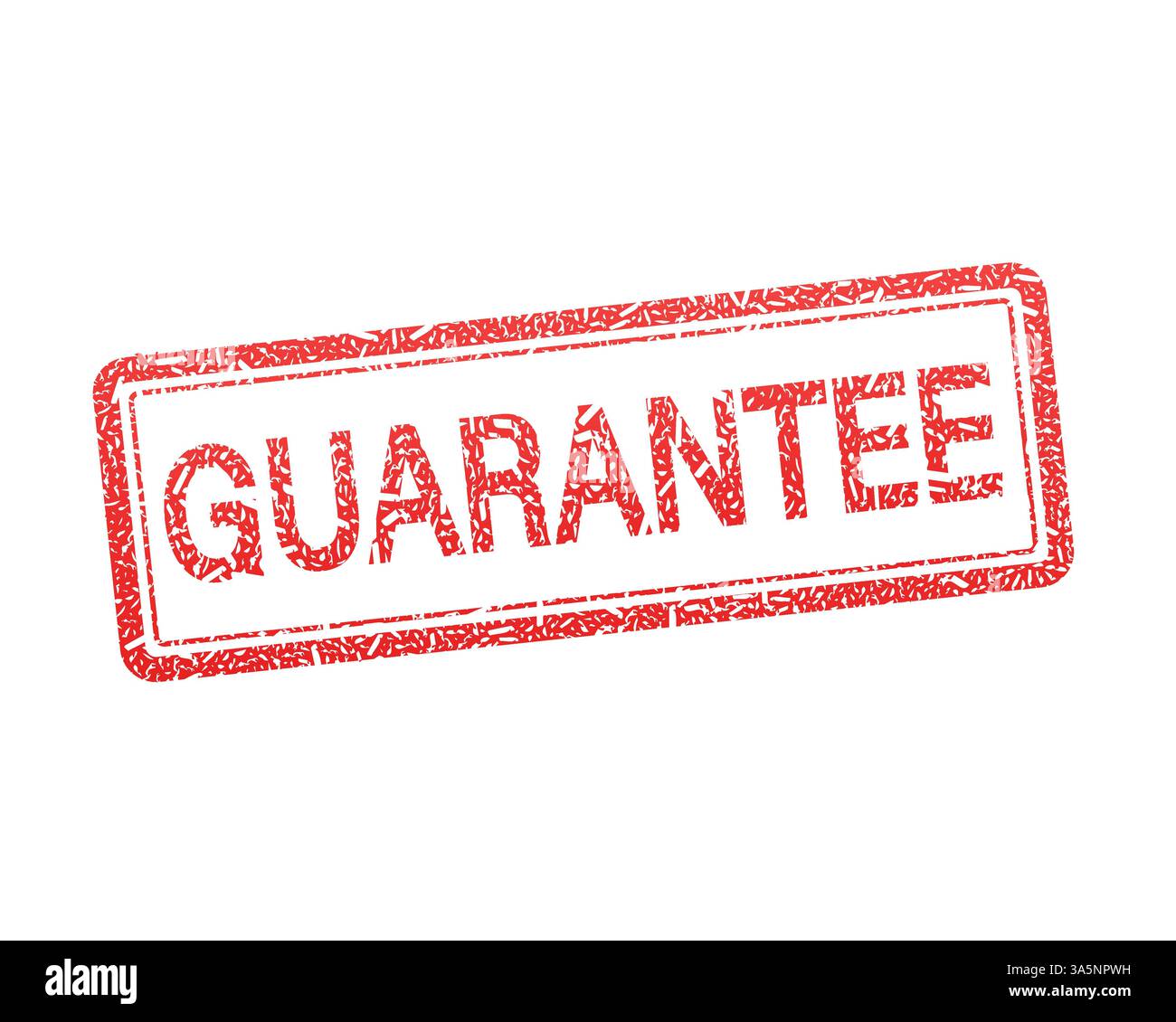 Vintage icon. Guarantee red stamp isolated on white background. Vector ...