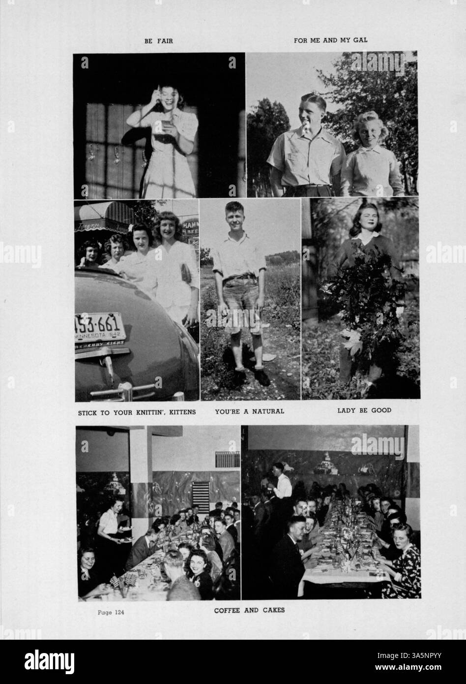 Yearbook from edison high school captures the academic year 1942 1943 hi-res stock photography ...