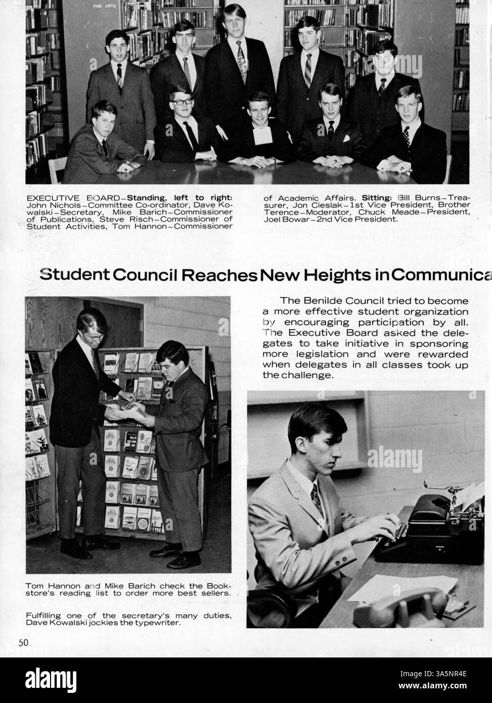 The 1967 Benilde High Yearbook documents the key figures and activities ...
