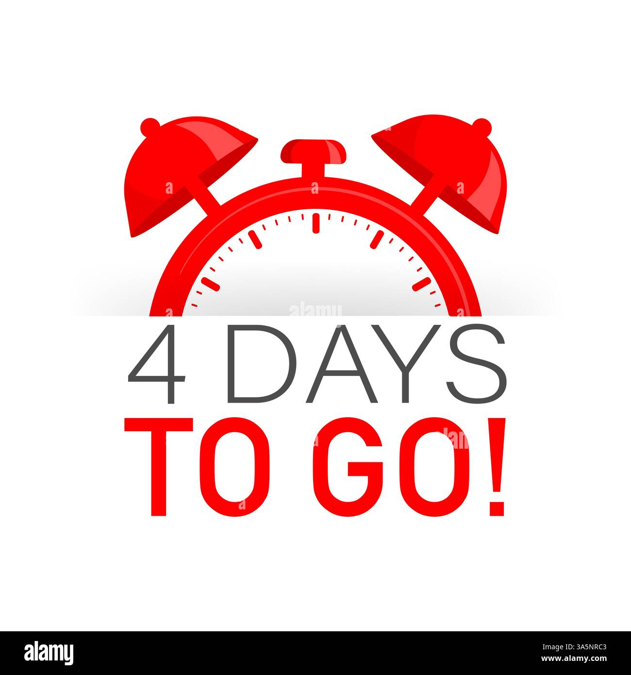 4 day to go in modern style. Special offer badge. Web design. Sale tag ...