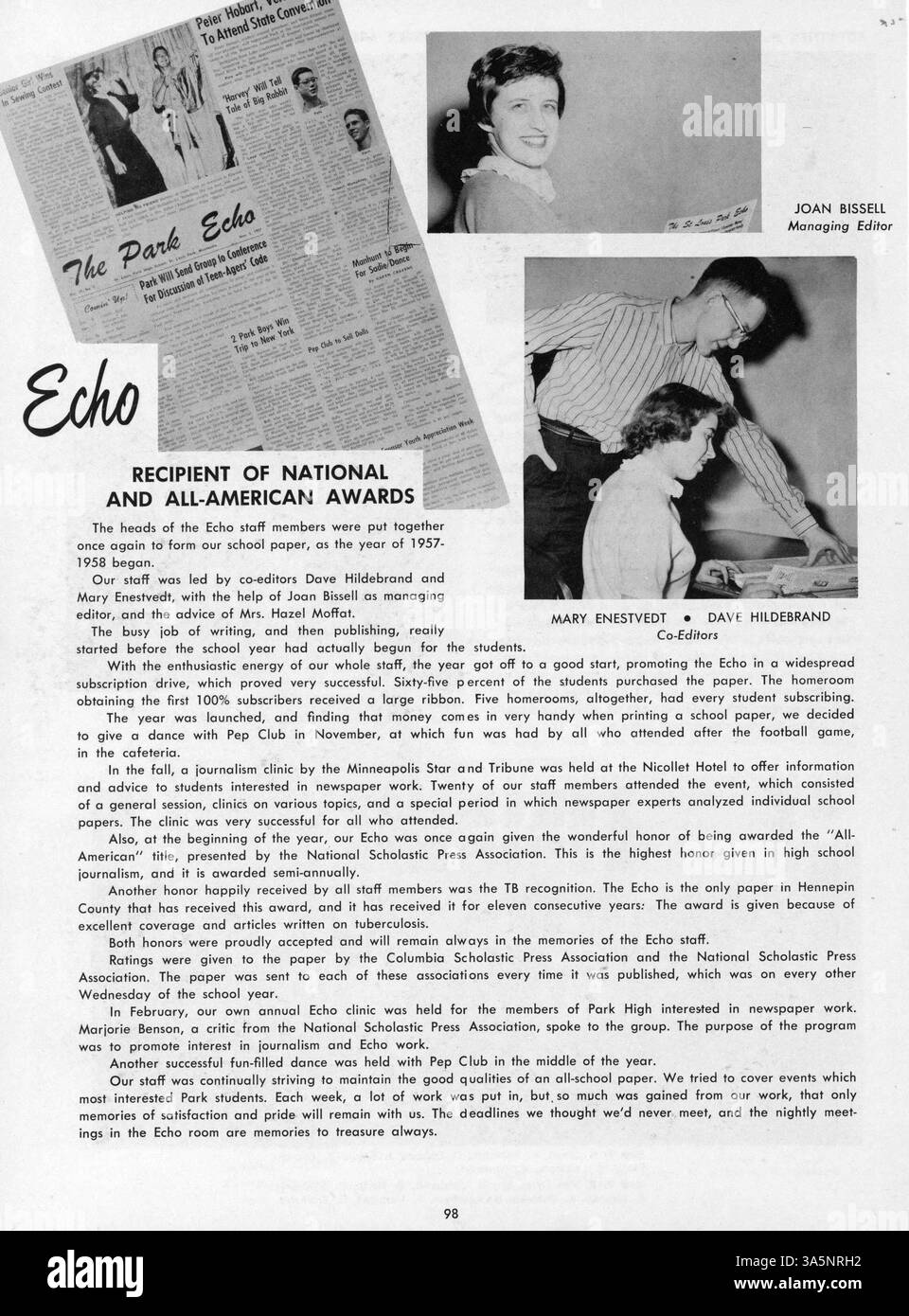 'Echowan,' the 1958 yearbook of St. Louis Park High School, preserves ...