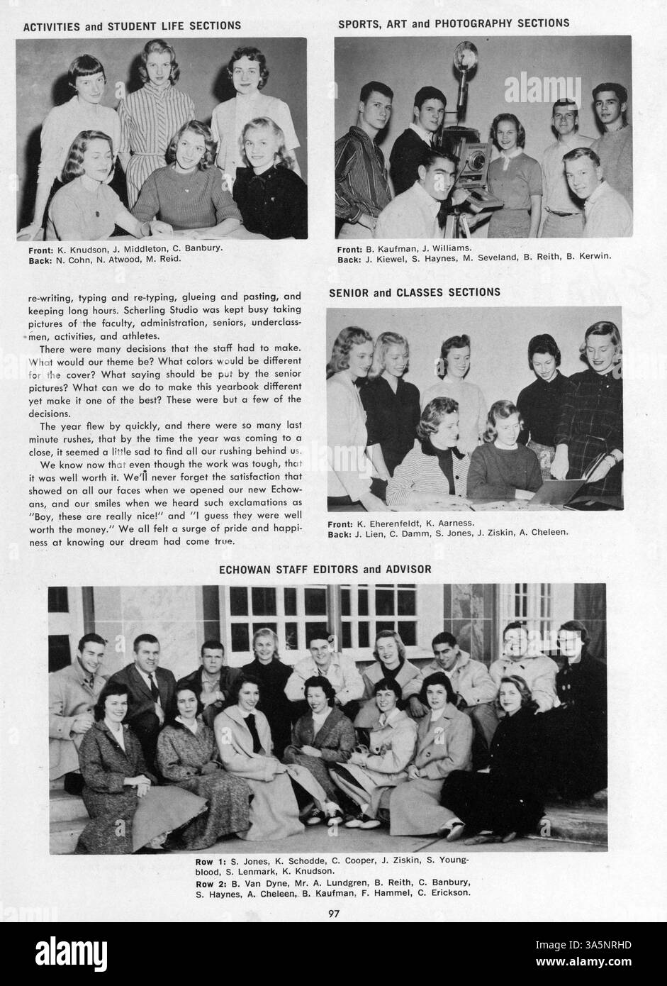 The 1958 edition of 'Echowan' from St. Louis Park High School serves as ...