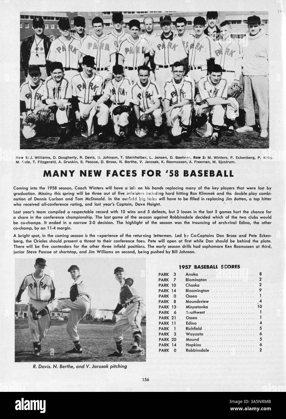 This 1958 edition of the Echowan yearbook provides a detailed record of ...