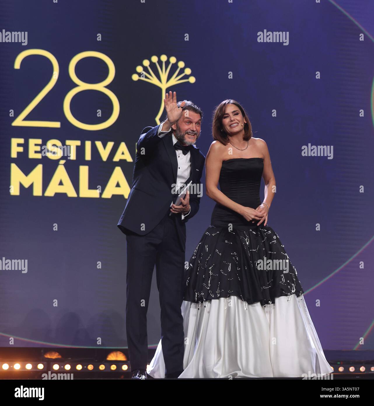 March 22, 2025: March 23, 2025 (malaga) The actor Salva Reina and Elena ...