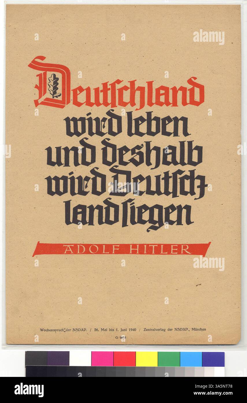 This slogan from Nazi Germany, translated as 'Germany is alive and that ...