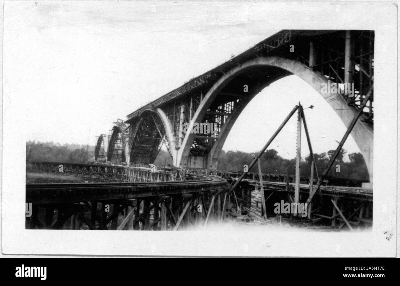 The construction of the Mendota Bridge is depicted, focusing on the ...