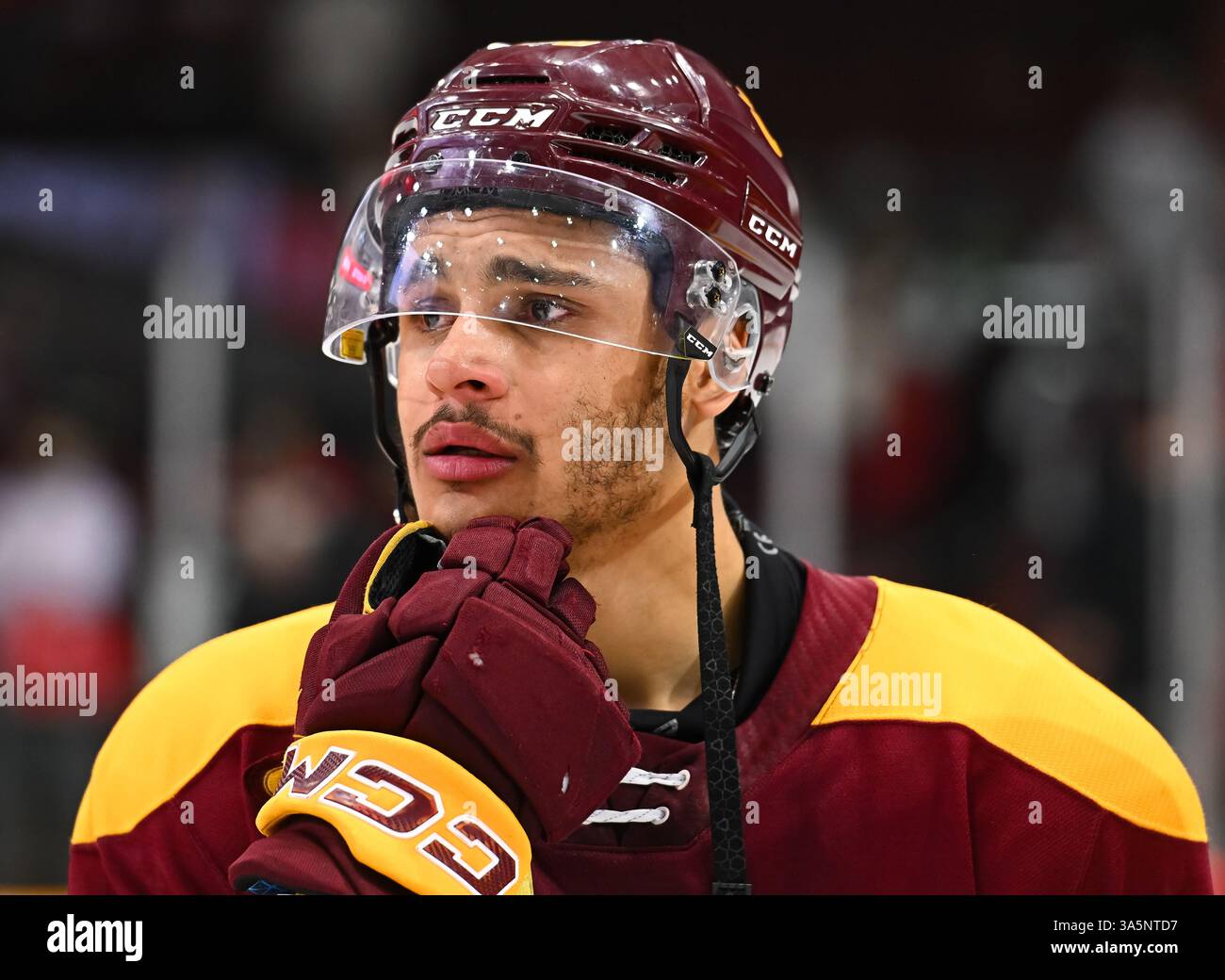 Ottawa, Canada. 23rd Mar, 2025. Concordia University forward Isiah ...