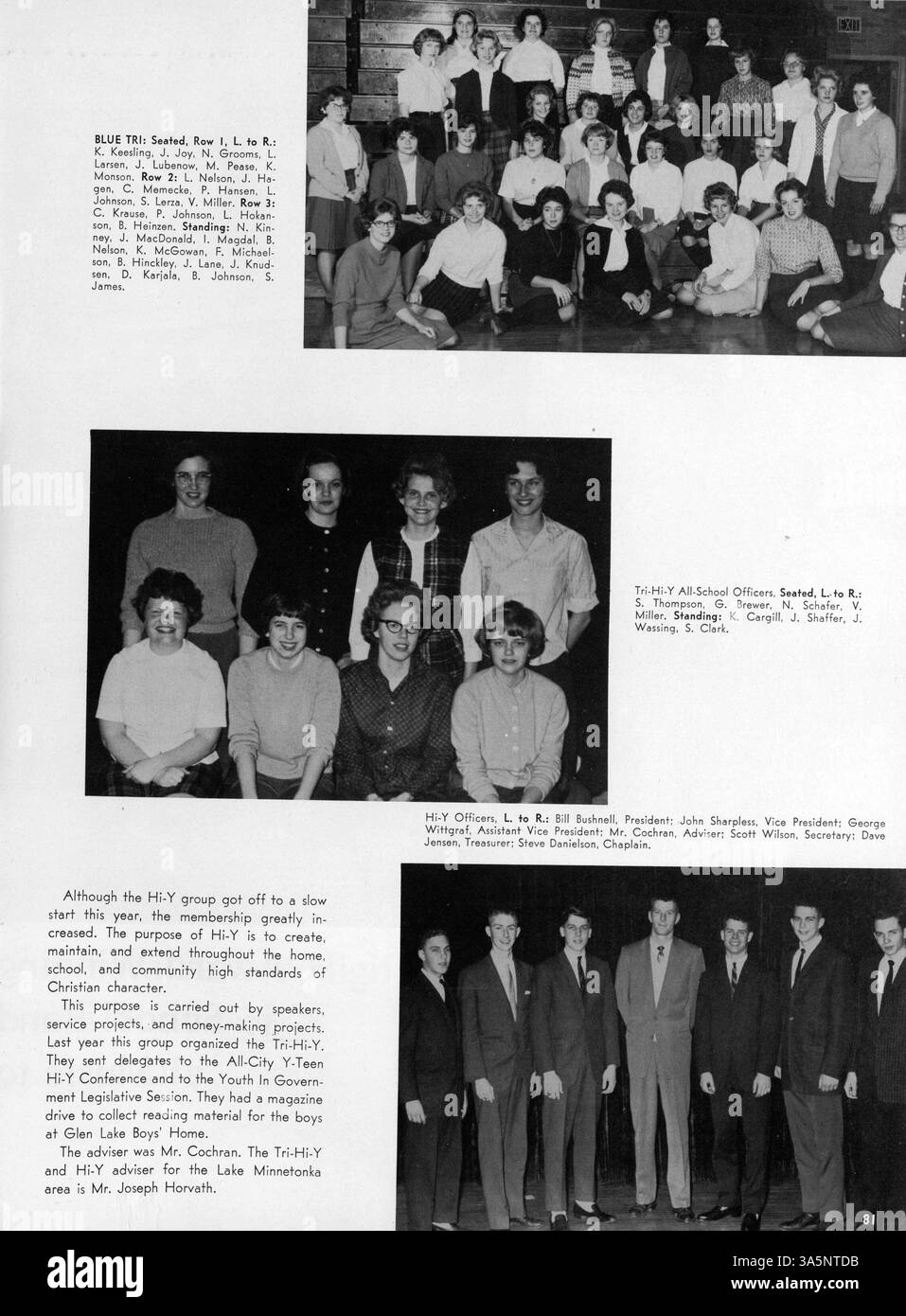 The 1962 Wayzata High School yearbook, Wayako 62, features students ...