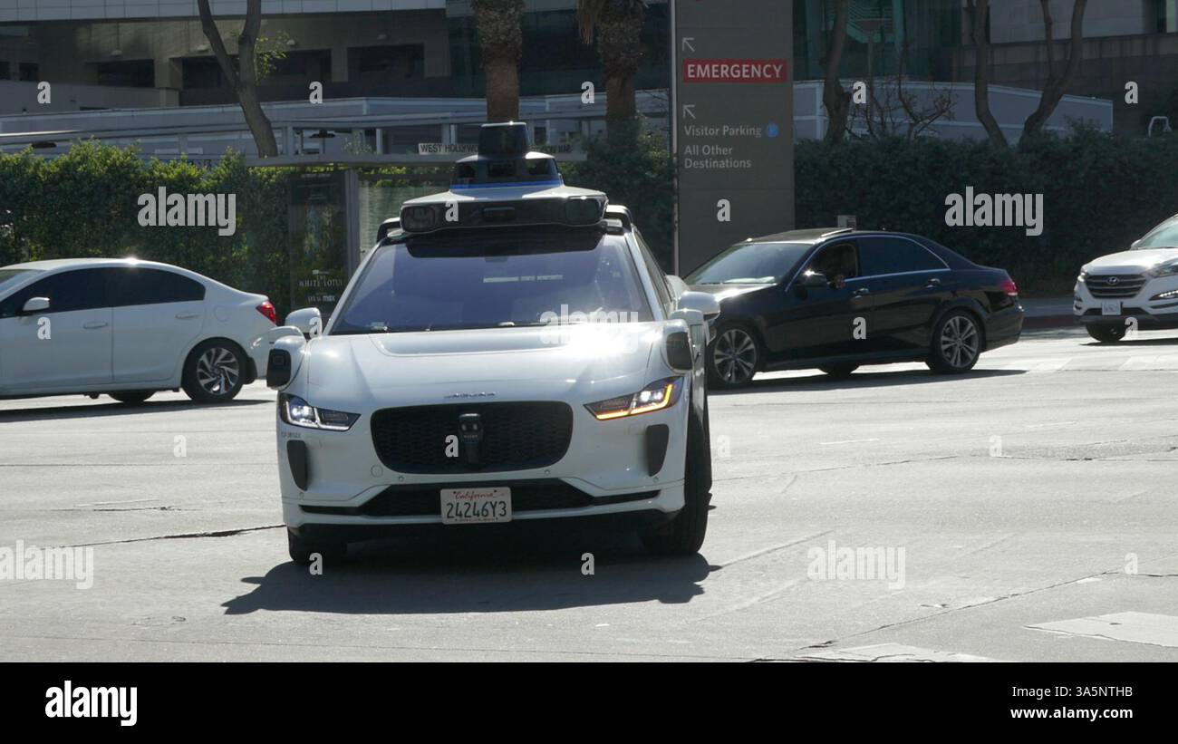 Los Angeles, California, USA 23rd March 2025 Waymo Driverless Car in ...