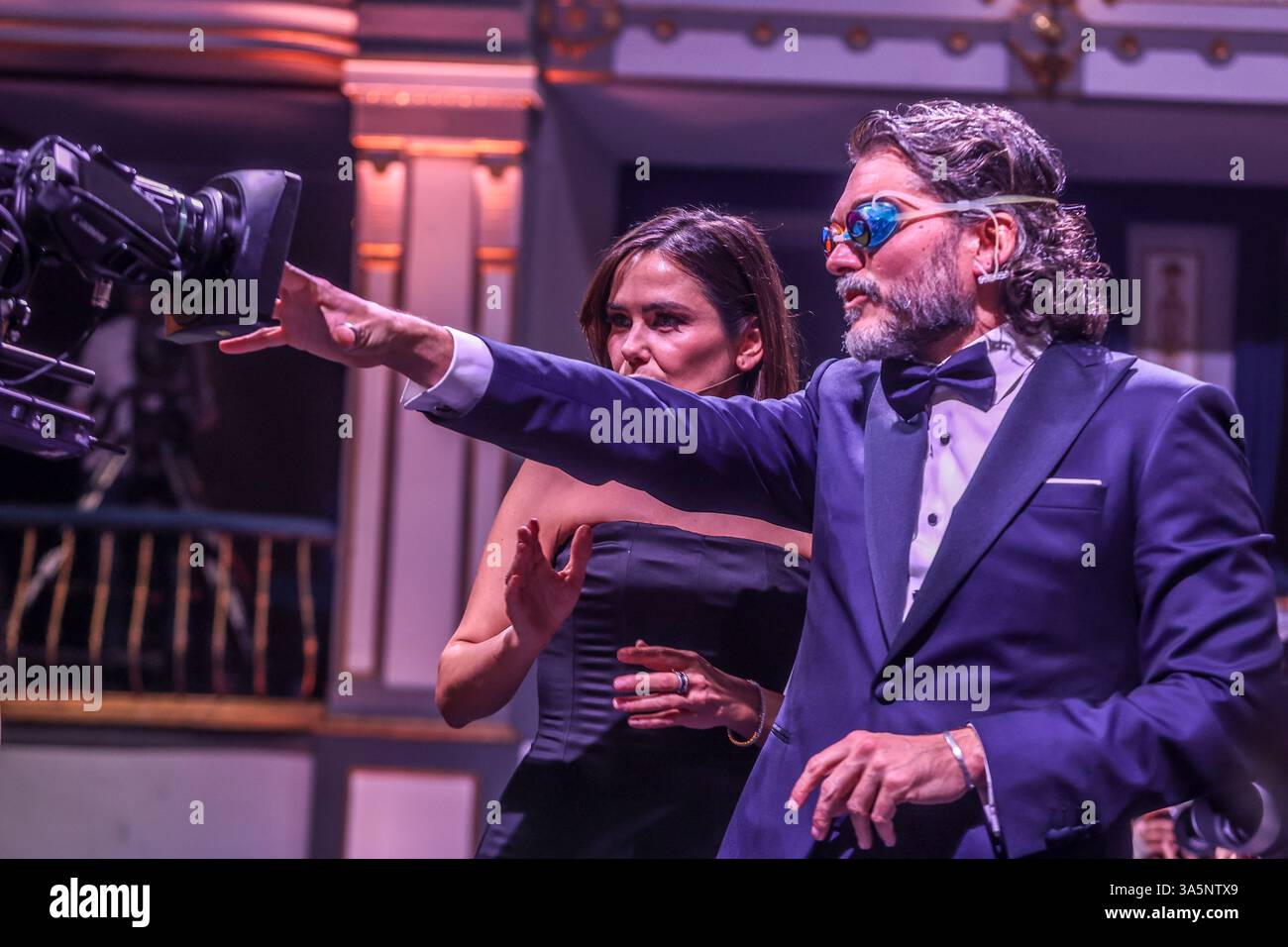 March 22, 2025: March 23, 2025 (malaga) The actor Salva Reina and Elena ...