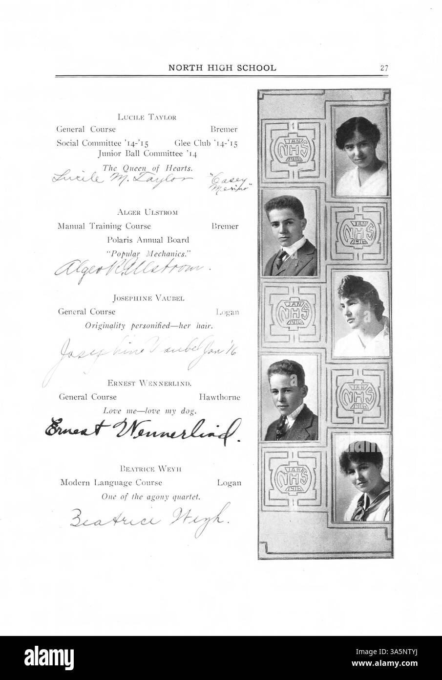 The January 1916 Polaris yearbook from North High School provides a ...