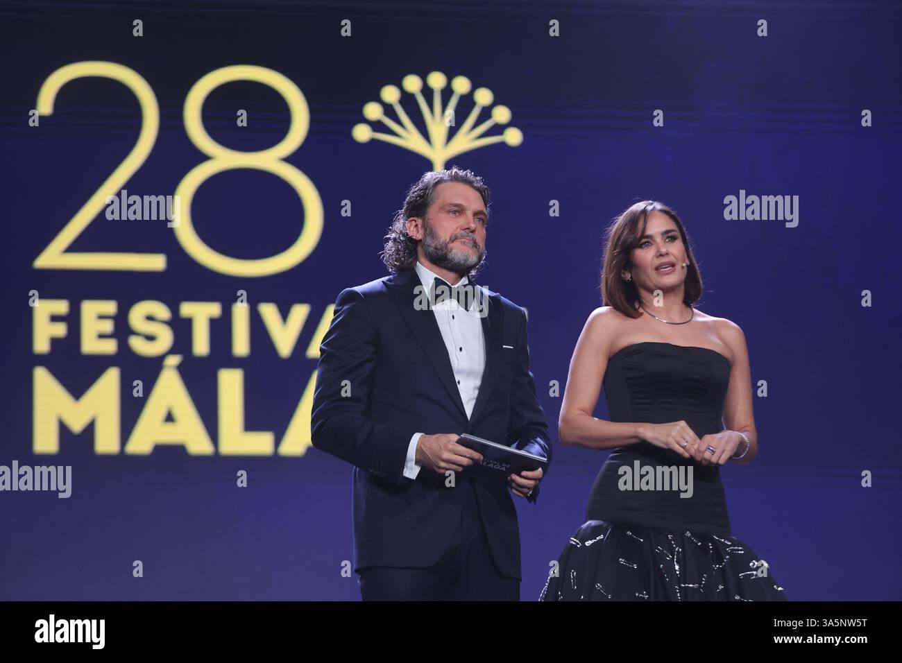 March 22, 2025: March 23, 2025 (malaga) The actor Salva Reina and Elena ...