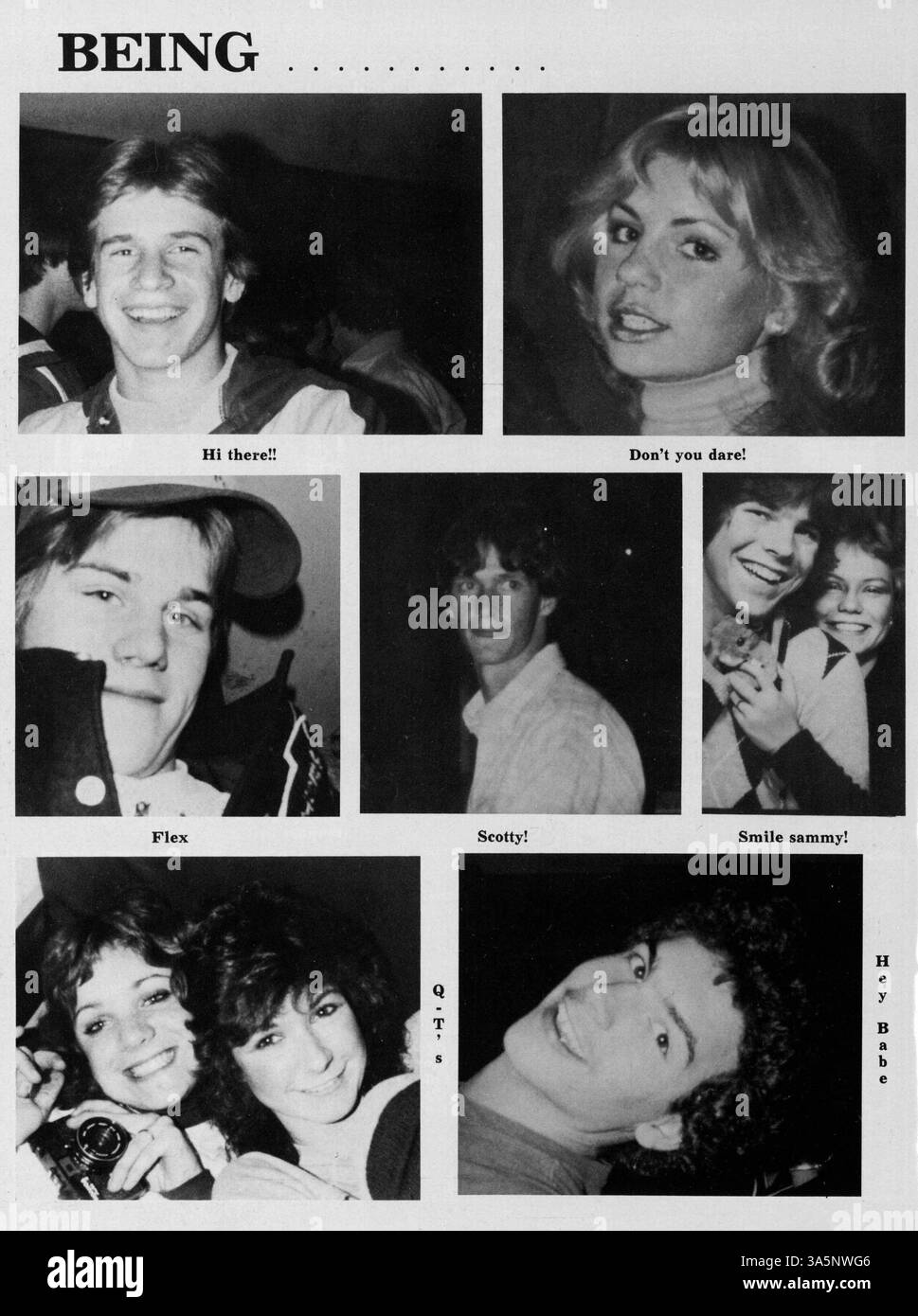 Capturing major events from the 1981 1982 school year hi-res stock ...