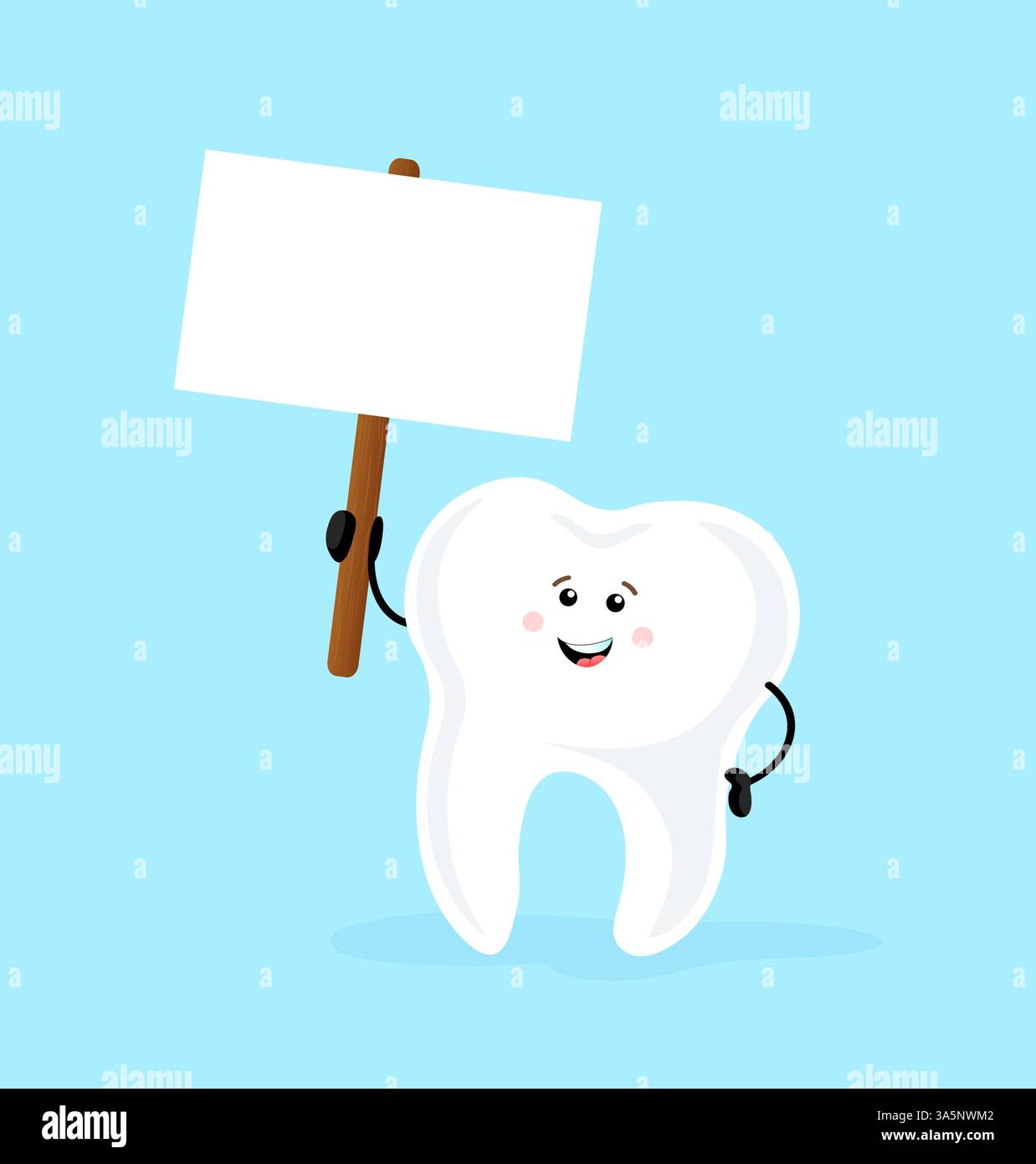 Teeth cartoon, great design for any purposes. Flat cartoon cleaning ...