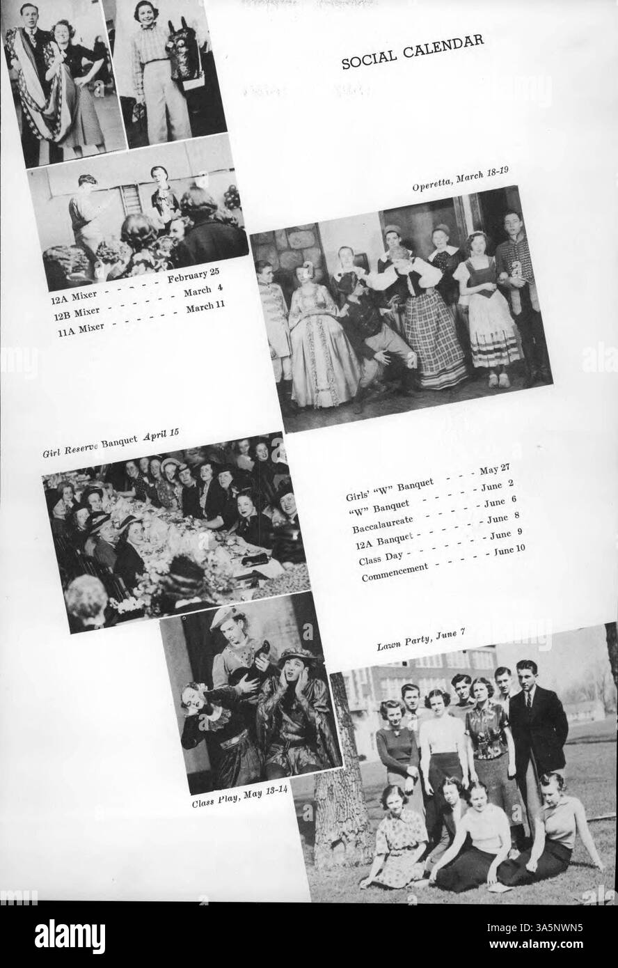 This 1937 wahian yearbook captures the essence of washburn high hi-res stock photography and ...
