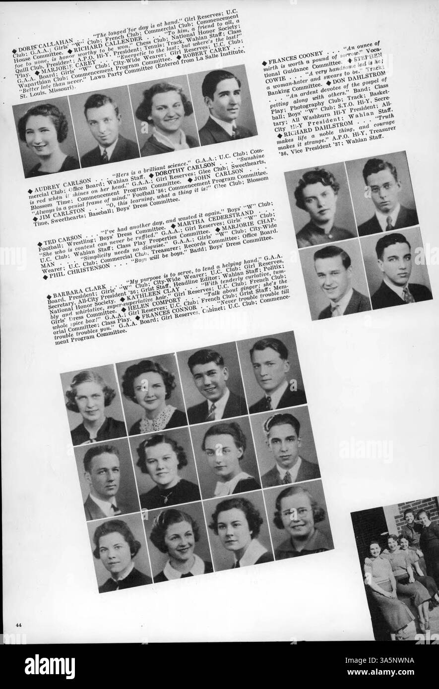 Yearbook from washburn high school highlights the students Black and ...