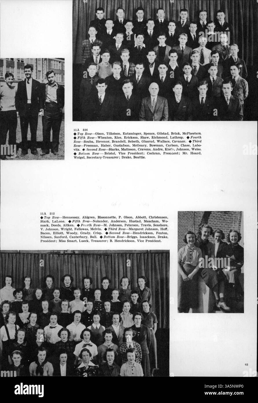 The 'Wahian' yearbook of 1937 from Washburn High School captures the ...
