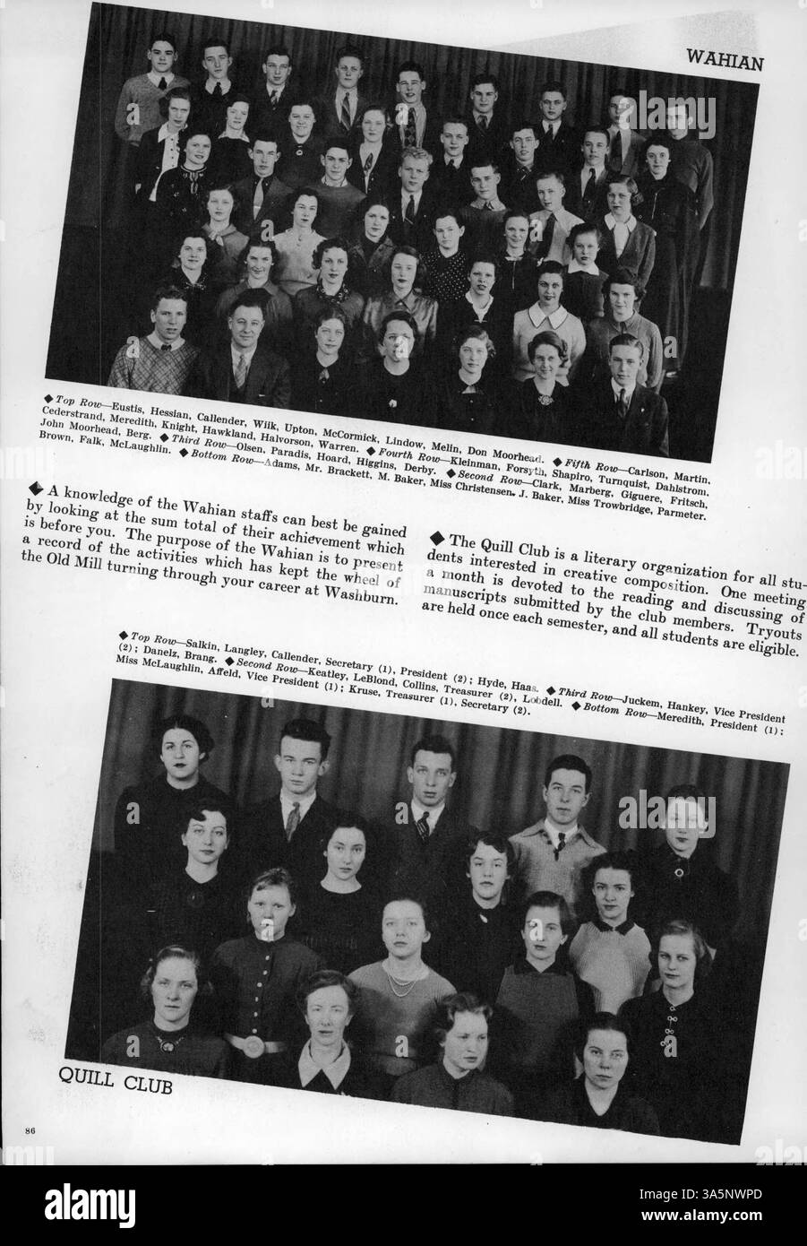 The 1937 'Wahian' yearbook captures the 1936-1937 school year at ...