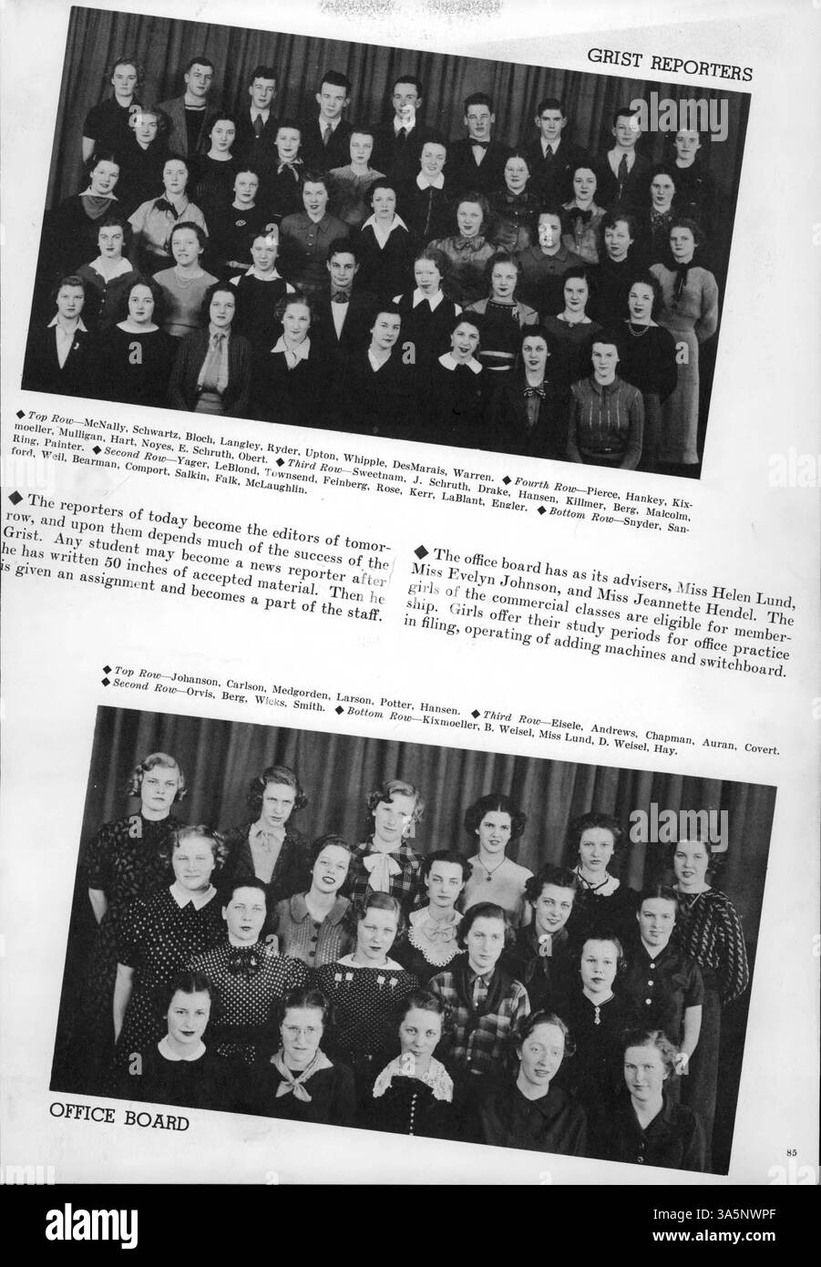 This 1937 'Wahian' yearbook captures significant moments of the 1936 ...