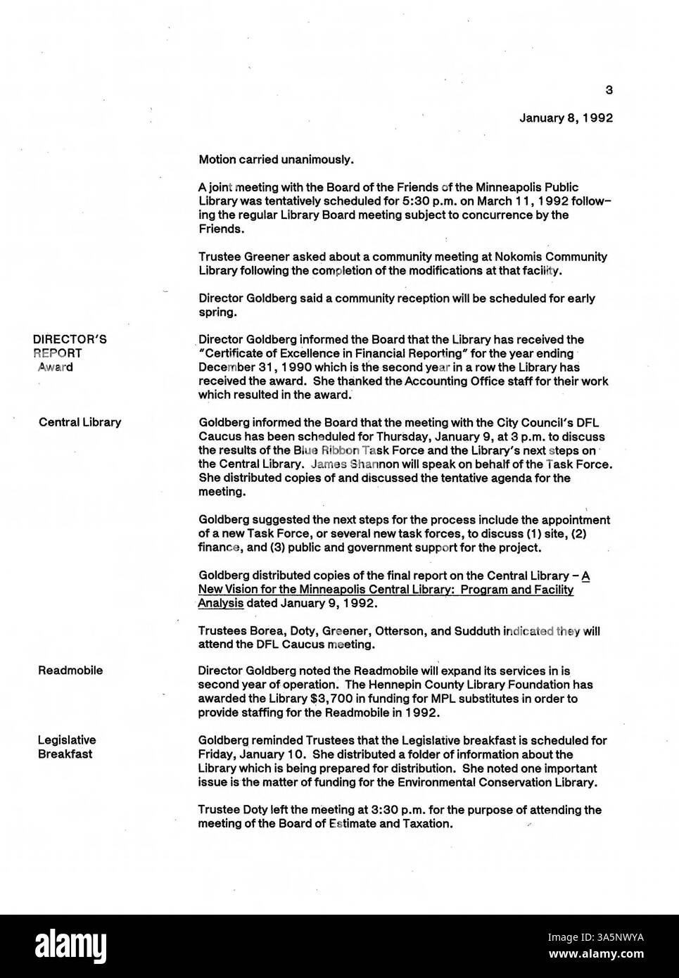 Providing a historical record of library decisions during that year hi ...