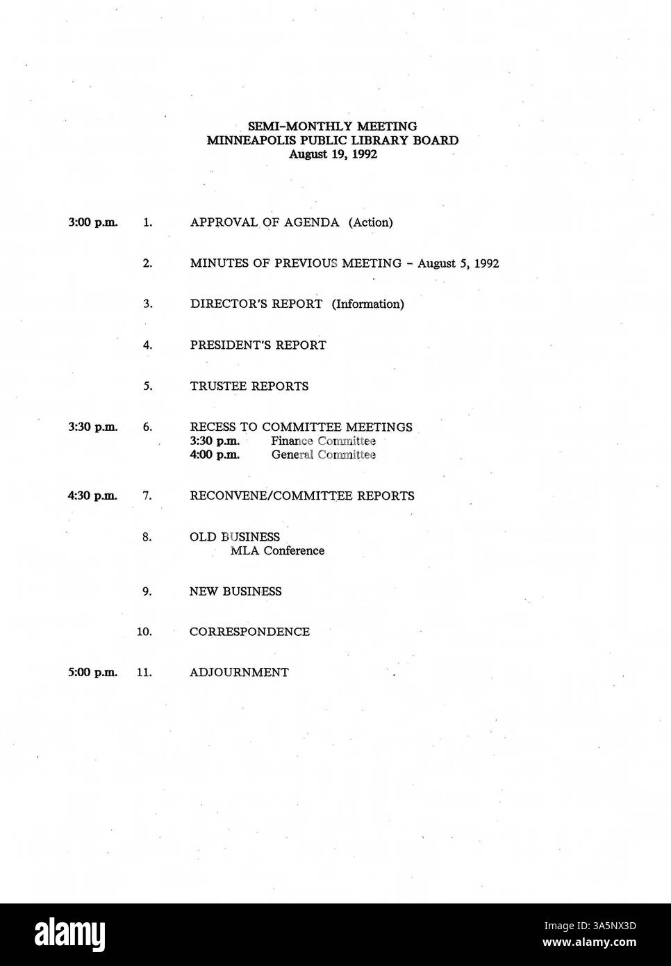 The 1992 meeting minutes of the Minneapolis Public Library Board of ...
