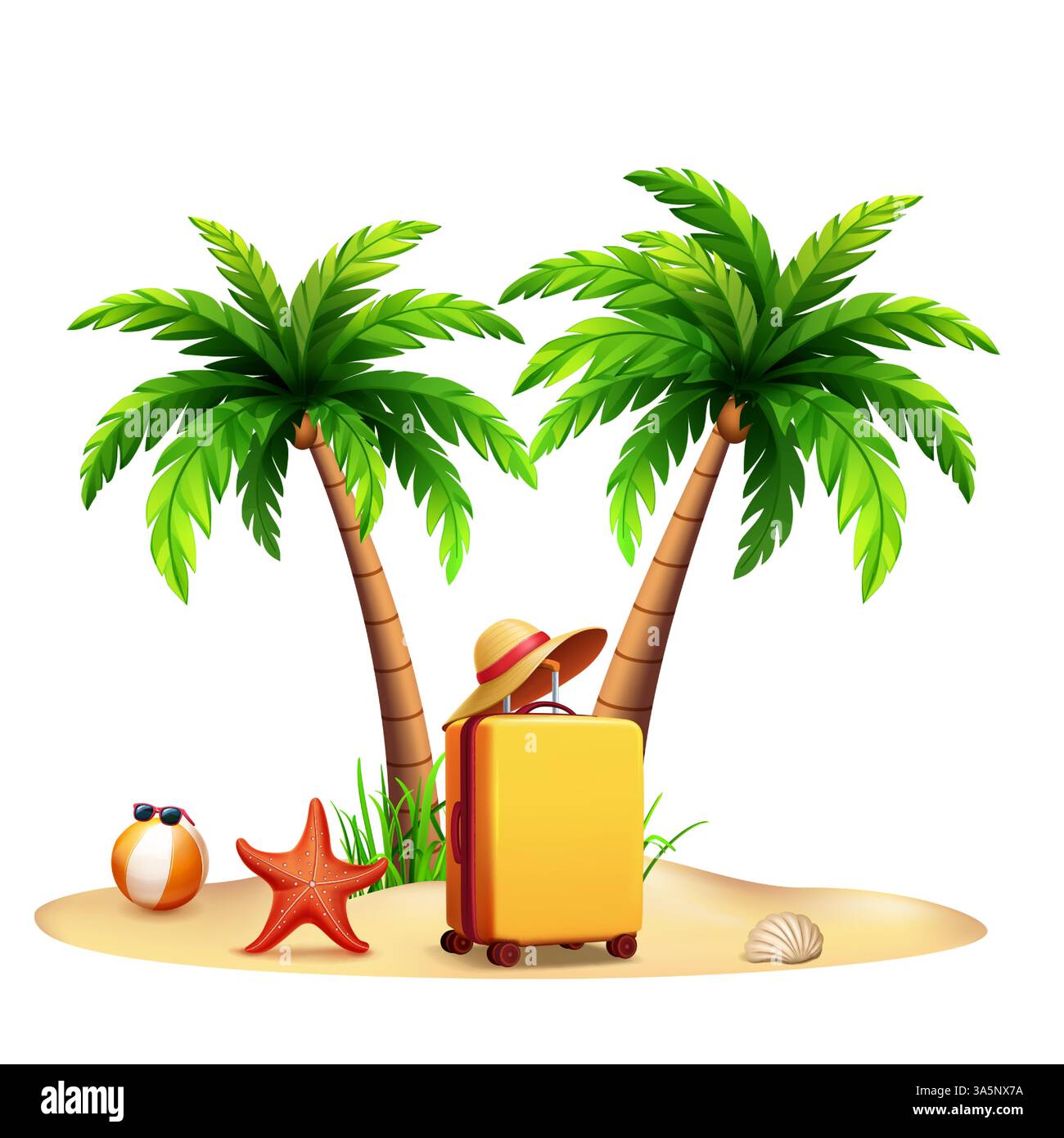 Tall trees on the coast Stock Vector Images - Alamy