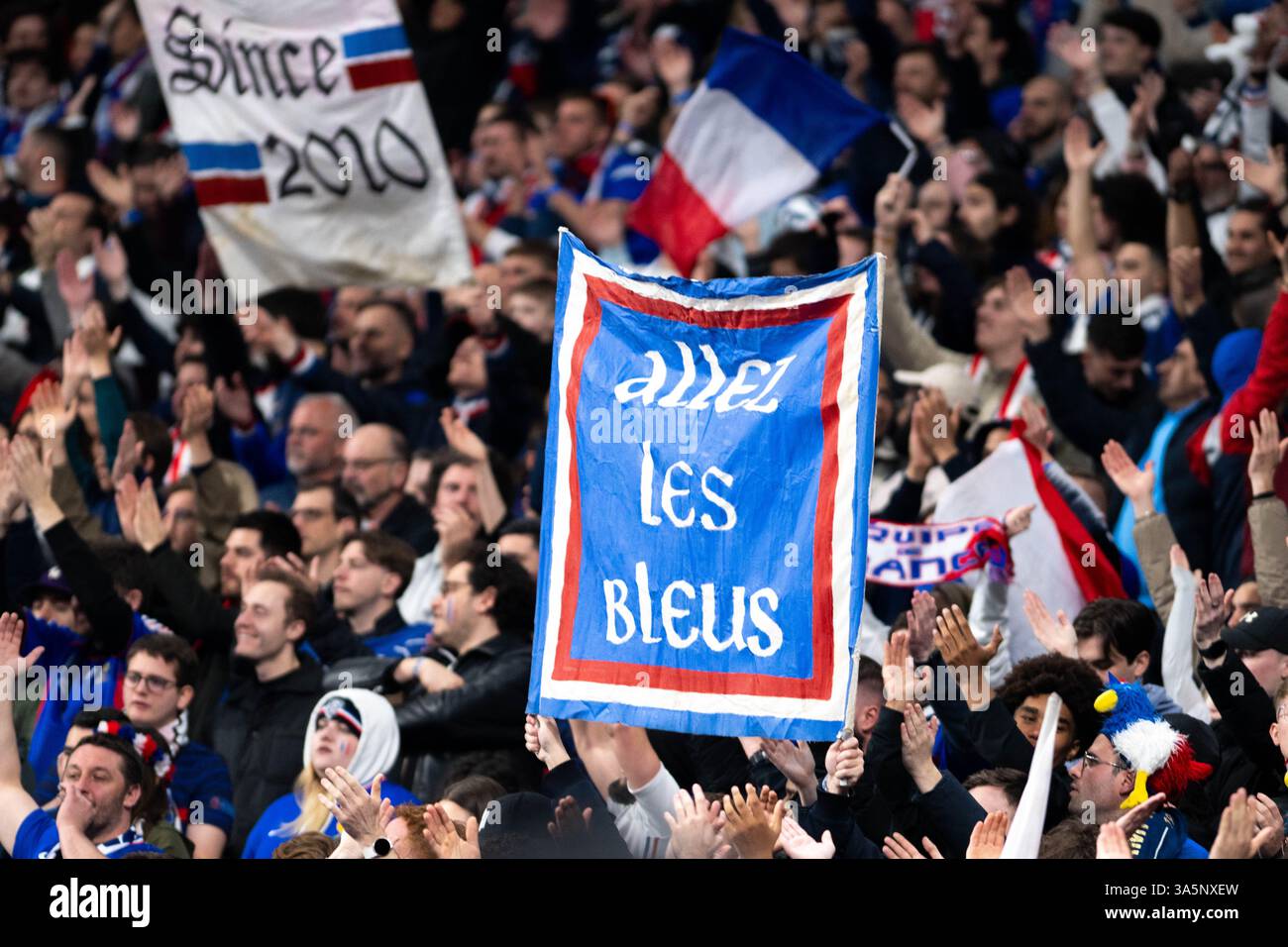 Fans of France during the UEFA Nations League, Quarter-finals, 2nd leg ...