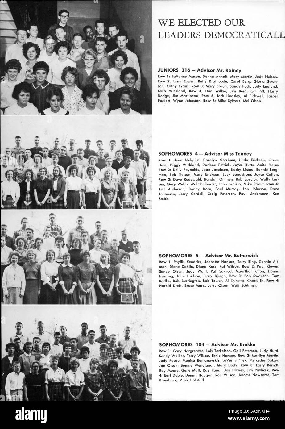 The 1961 South High yearbook showcases key moments of the school year ...