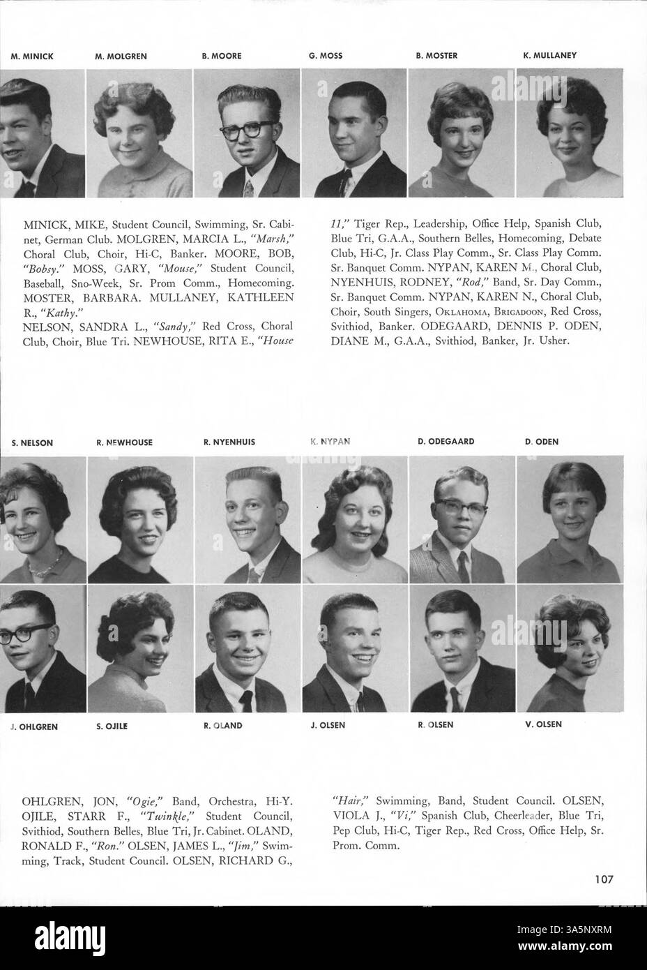 Important milestones from the 1960 1961 academic year hi-res stock ...