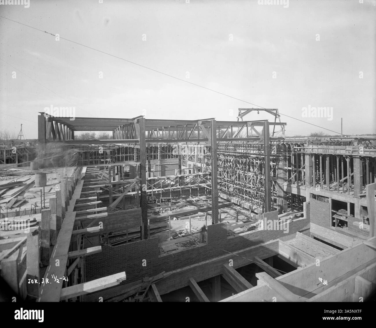 The Jordan Junior High School, under construction in the early 1920s ...