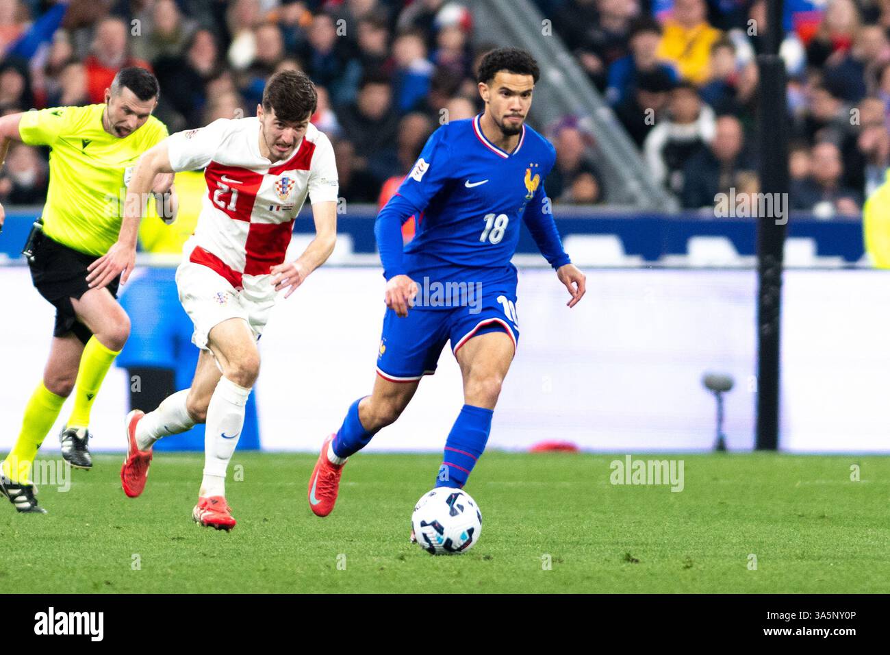 Desire Doue of France during the UEFA Nations League, Quarter-finals ...
