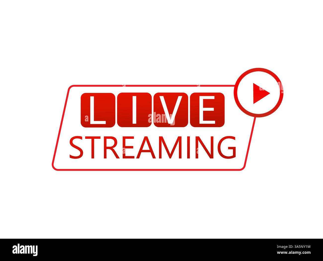 Live stream sign, emblem, logo isolated on a white background. Vector ...